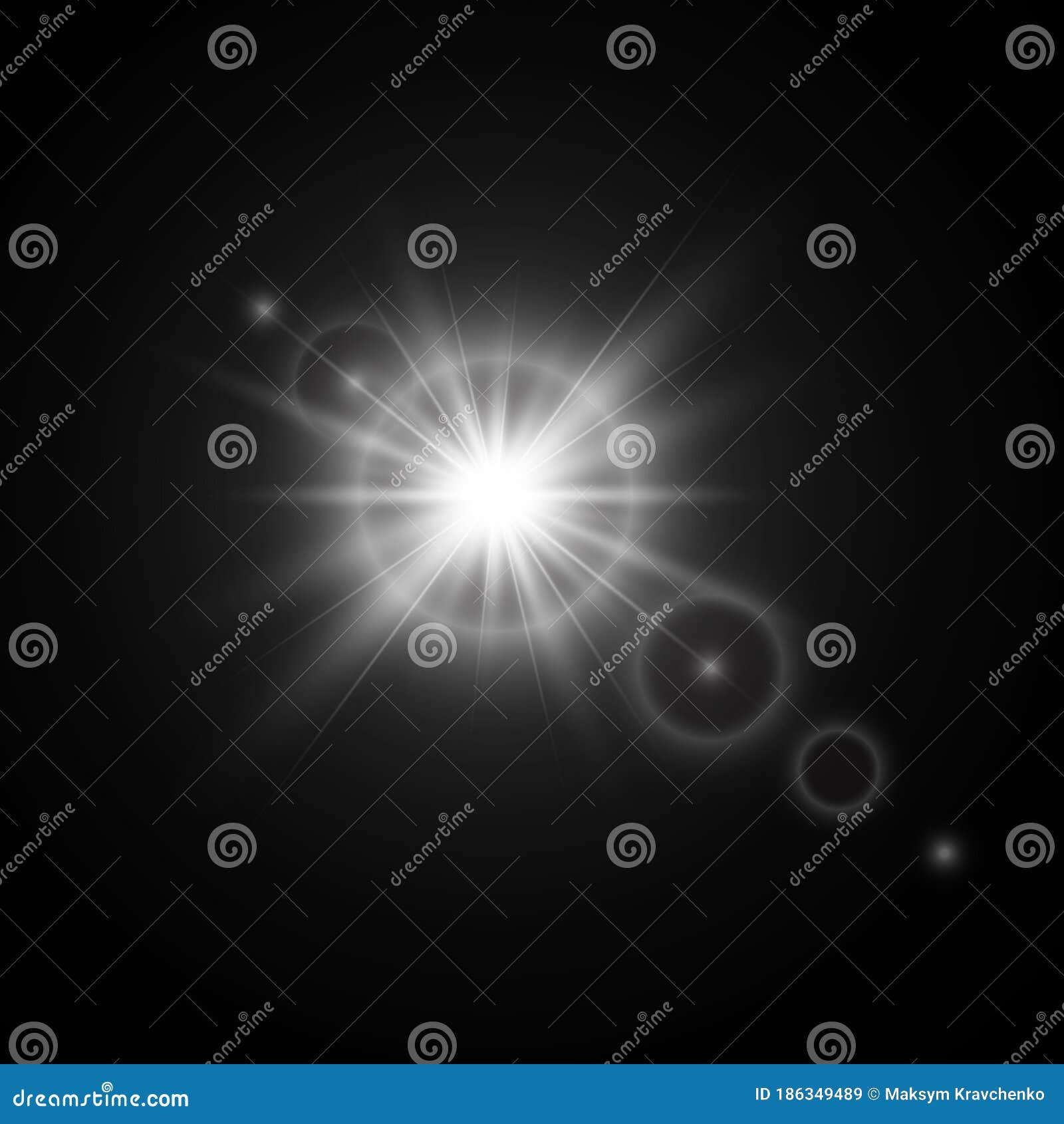 Light Effects. White Glowing Light Burst Explosion Stock Vector ...