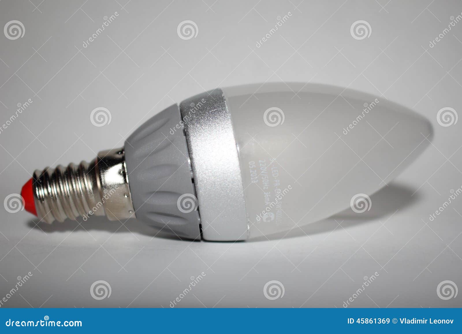 Light-emitting Diode Bulb on a Light Background Stock Image - Image of ...