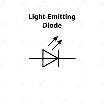 Light-Emitting Diode. Electronic Symbol. Illustration of Basic Circuit ...