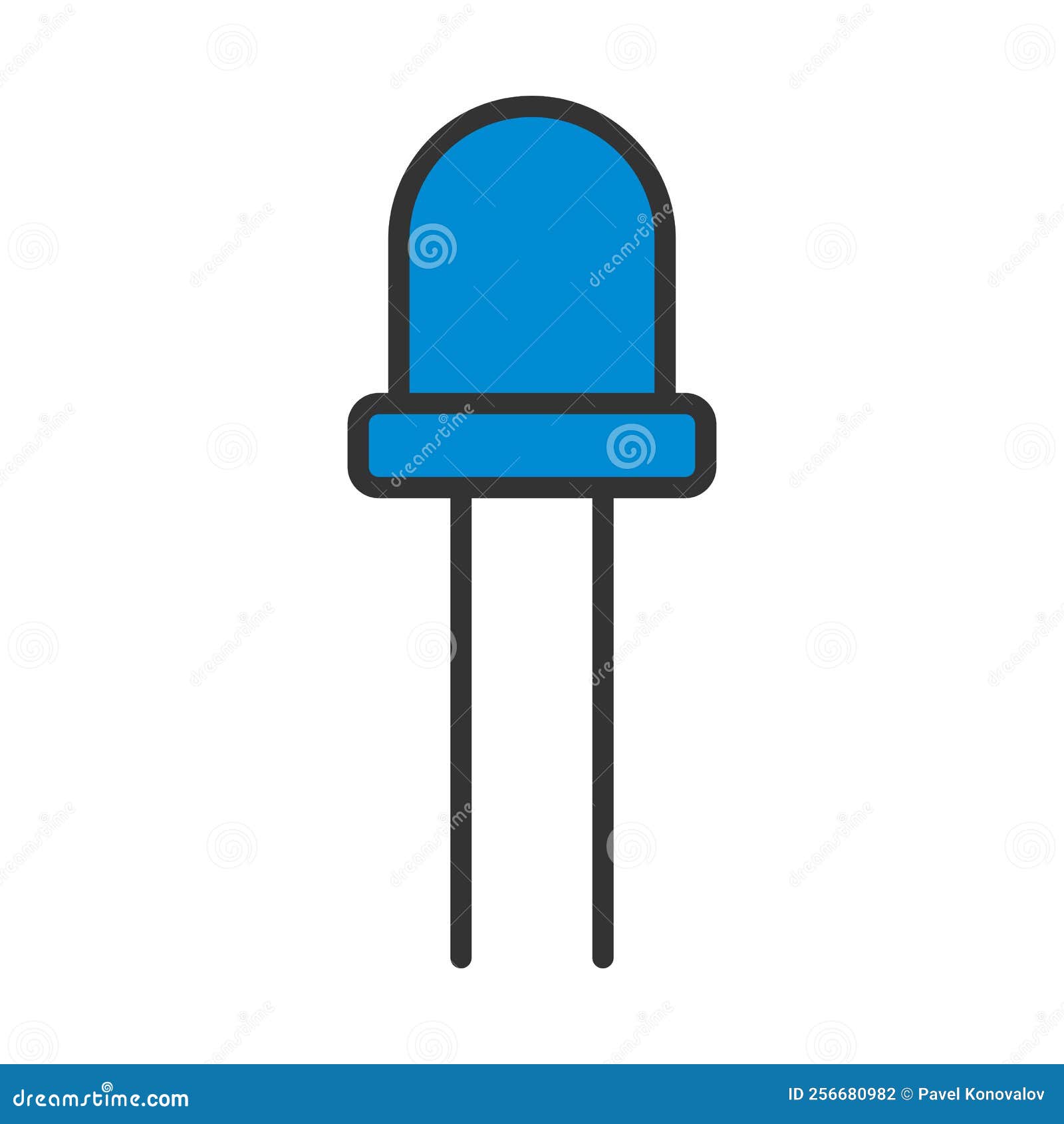 Light-emitting Diode Icon stock vector. Illustration of concept - 256680982