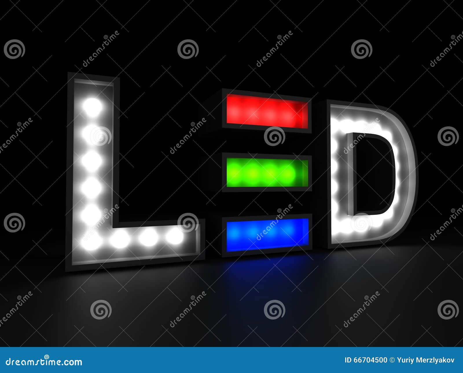 Light-emitting Diode (LED) Sign Stock Illustration - Illustration of ...