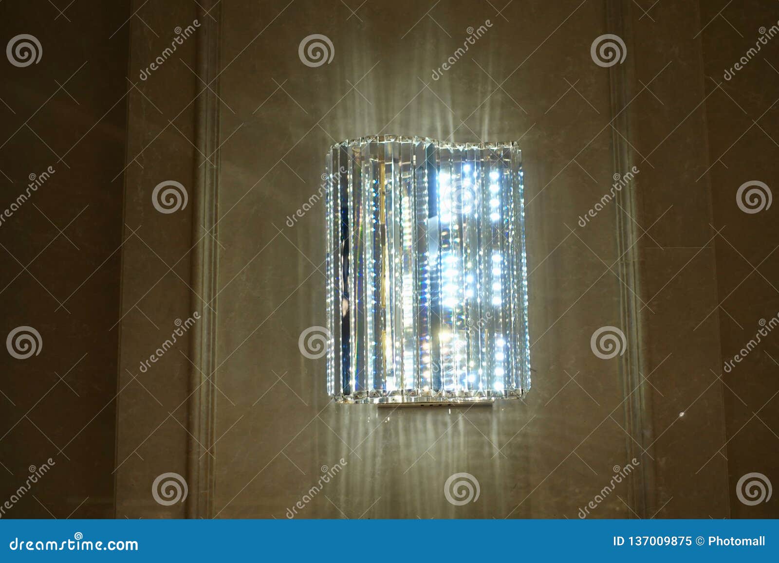 Led crystal wall light stock image. Image of chinese - 137009875