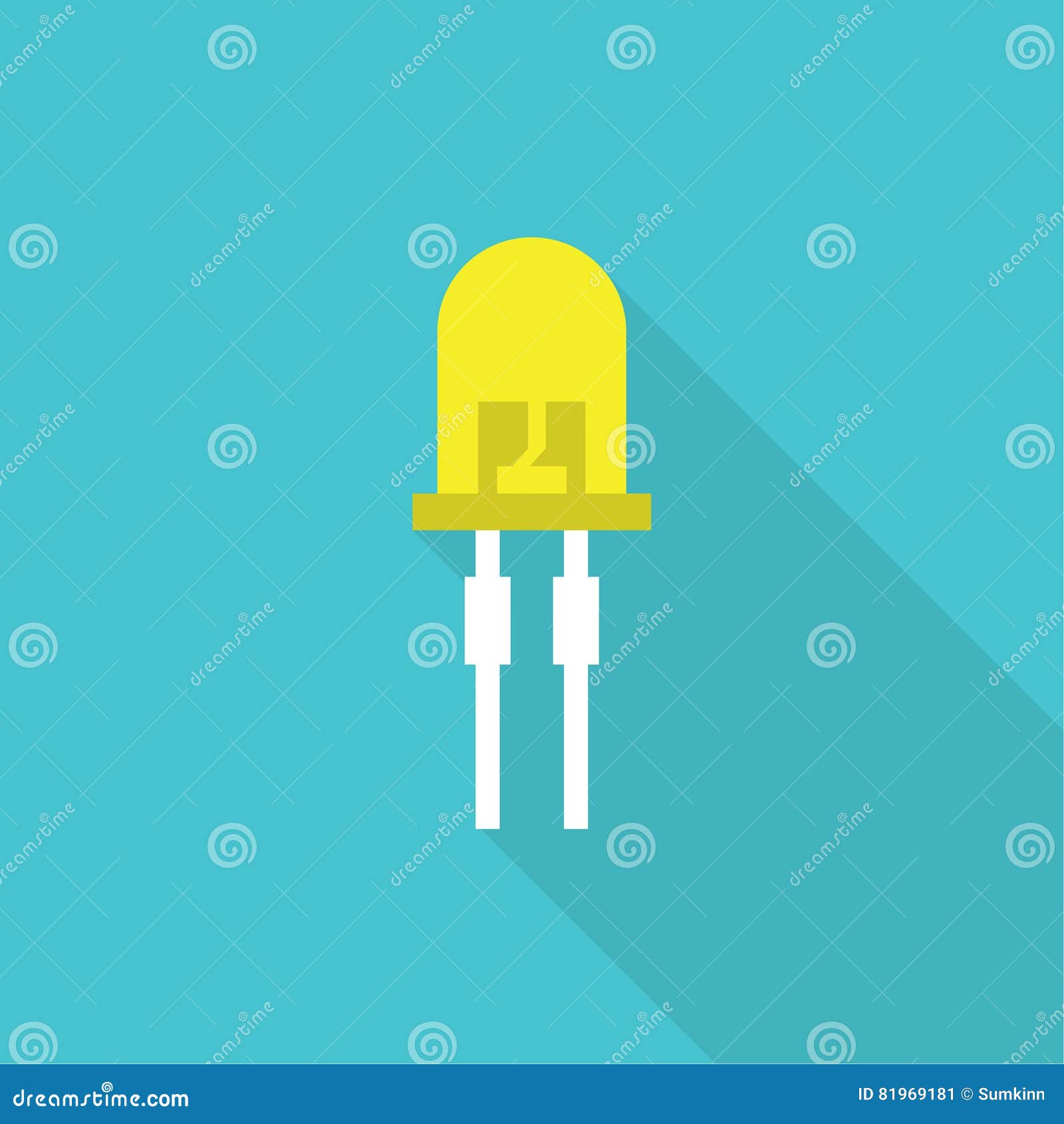 Light emitting diode stock vector. Illustration of element - 81969181
