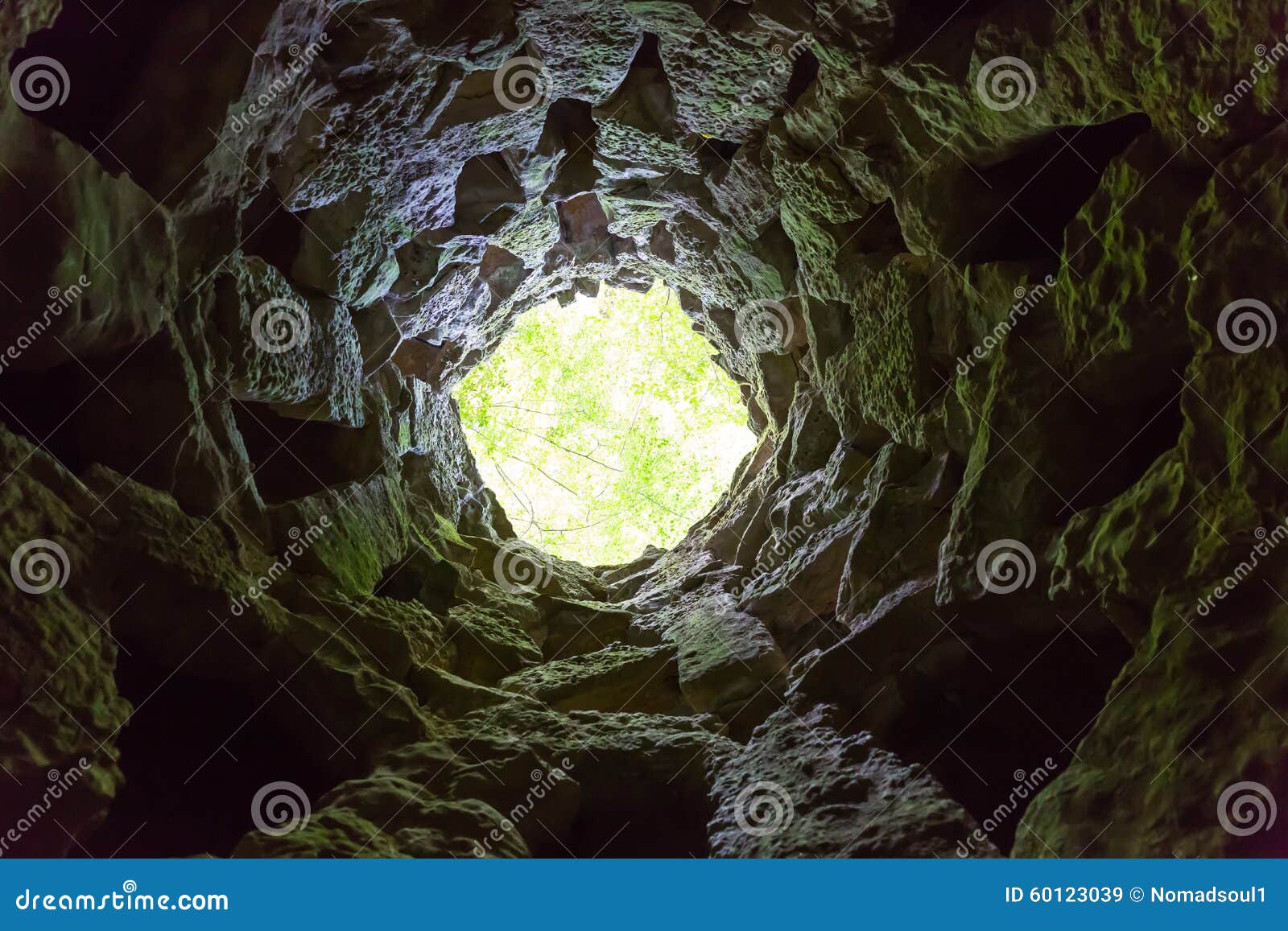 Light at the End of a Narrow Cave Stock Image - Image of light, long ...