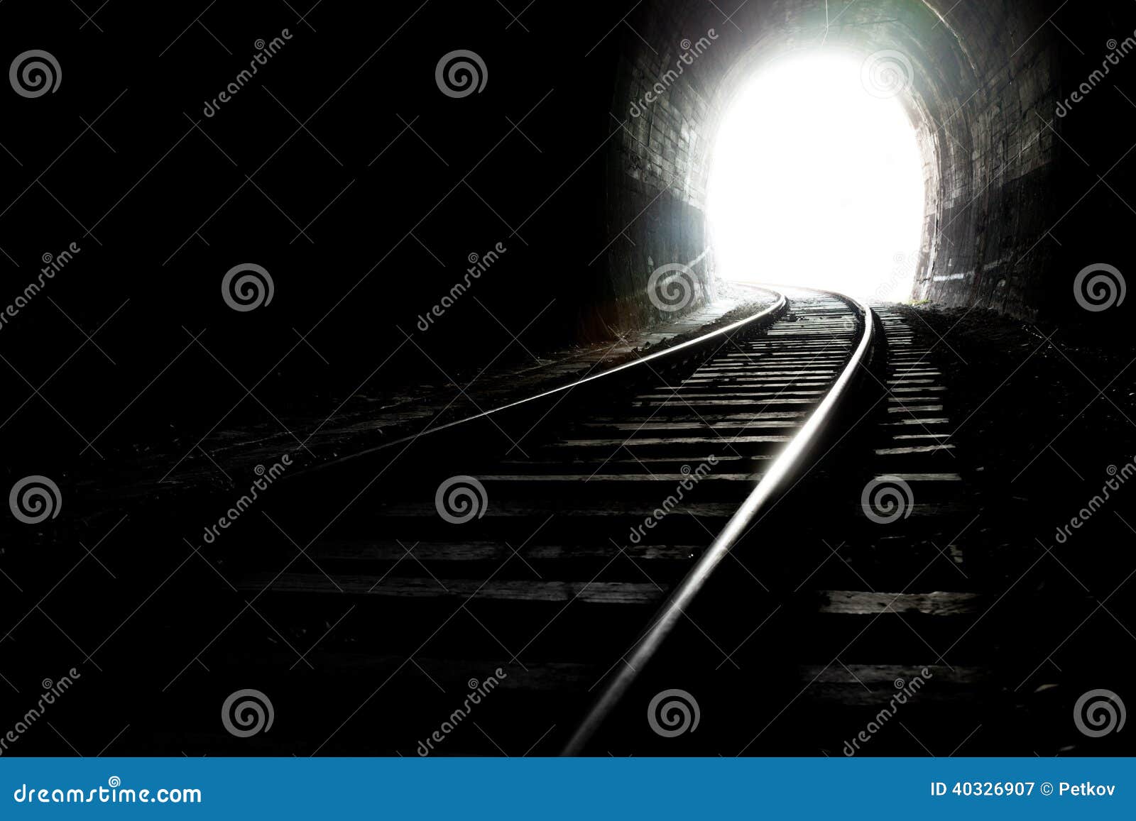 Light at end of the tunnel stock image. Image of dark - 40326907
