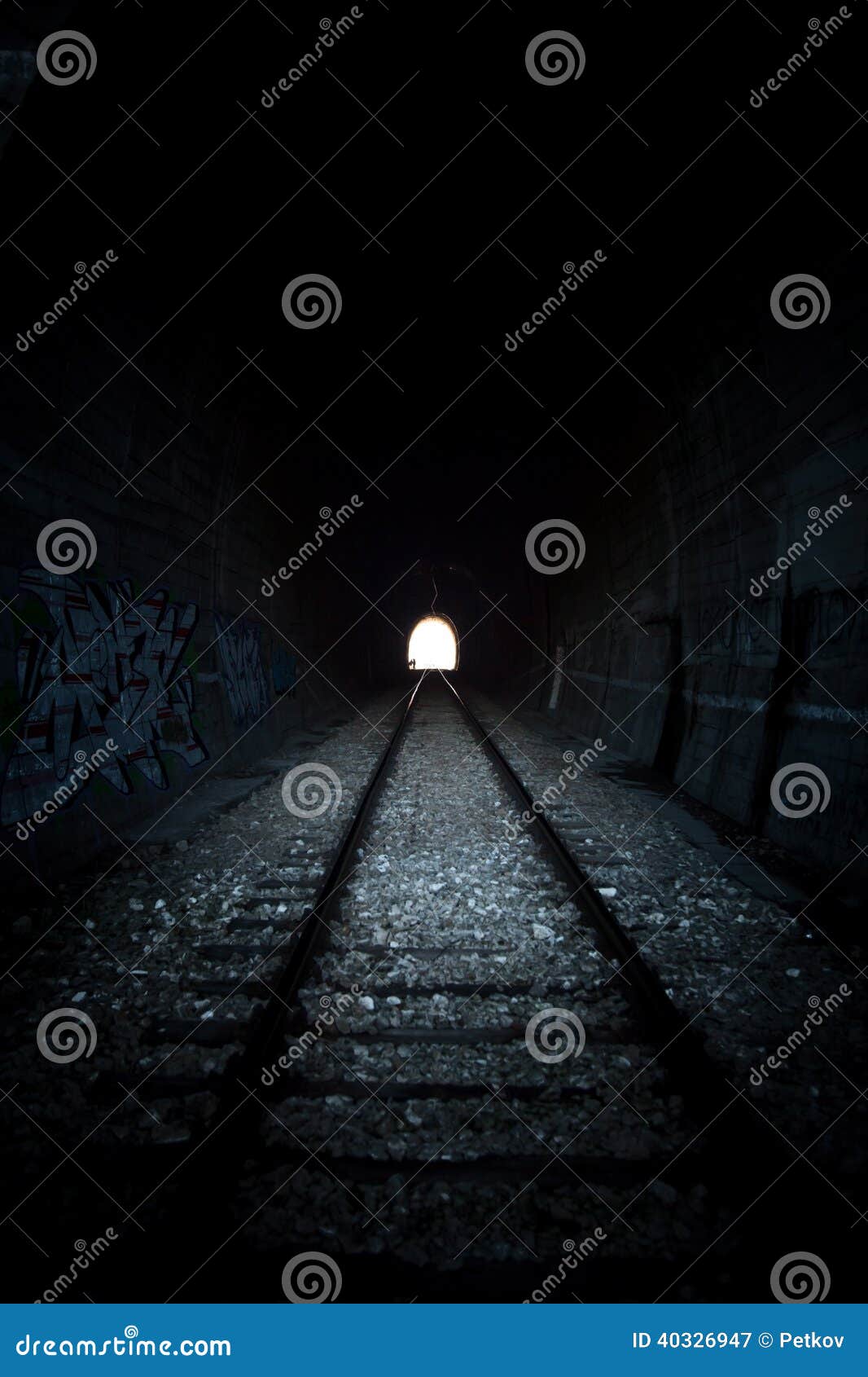 Light at end of the tunnel stock image. Image of outdoor - 40326947