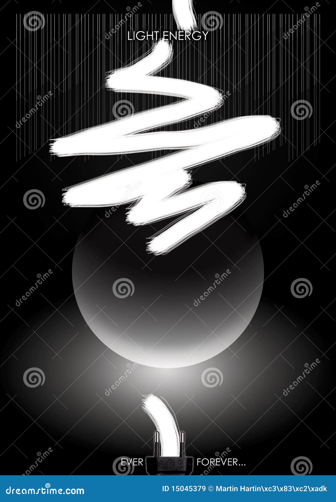 Light energy eco poster stock illustration. Illustration of electricity ...