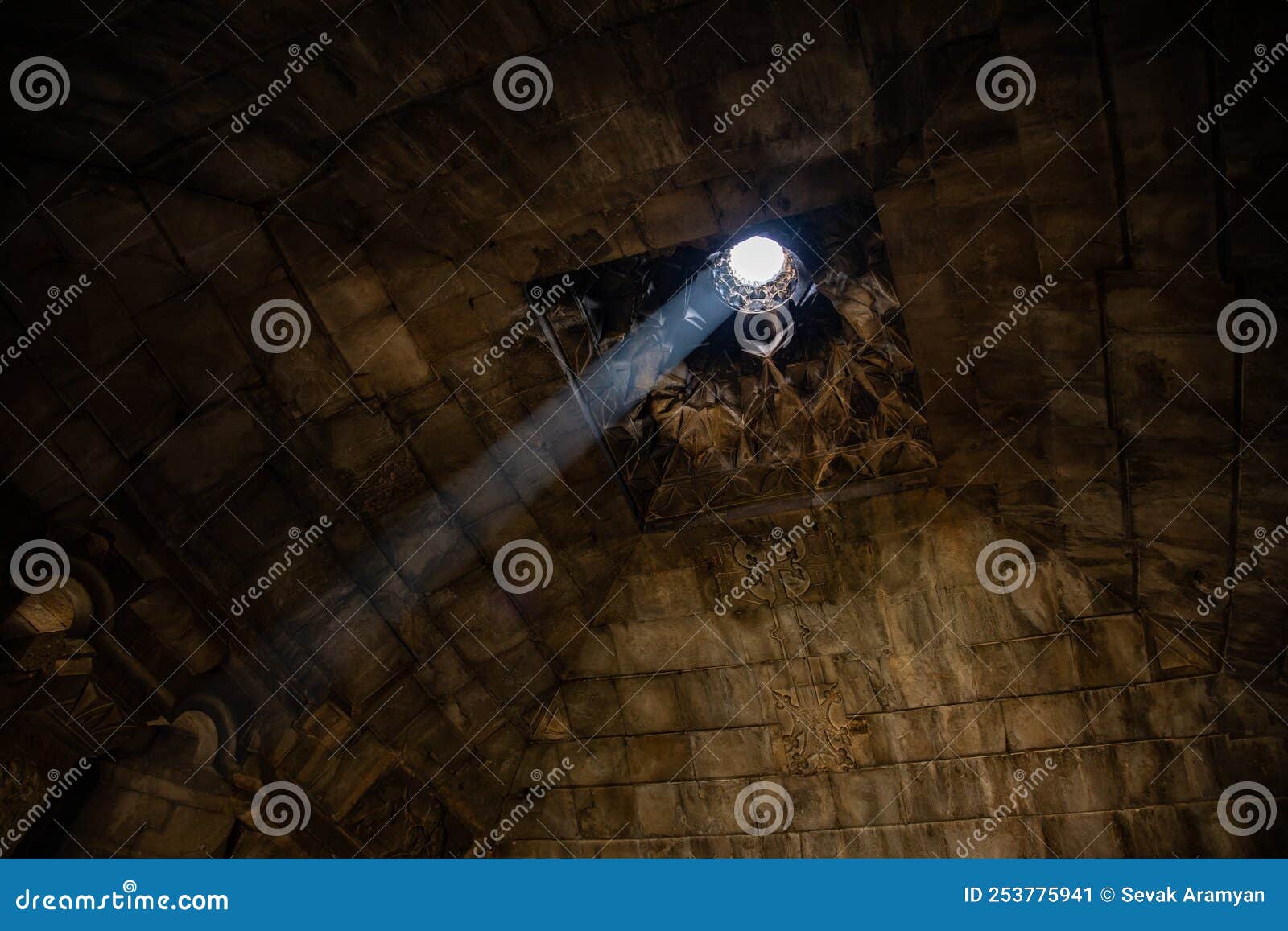 Light Entering the Church from the Ceiling Stock Image - Image of ...