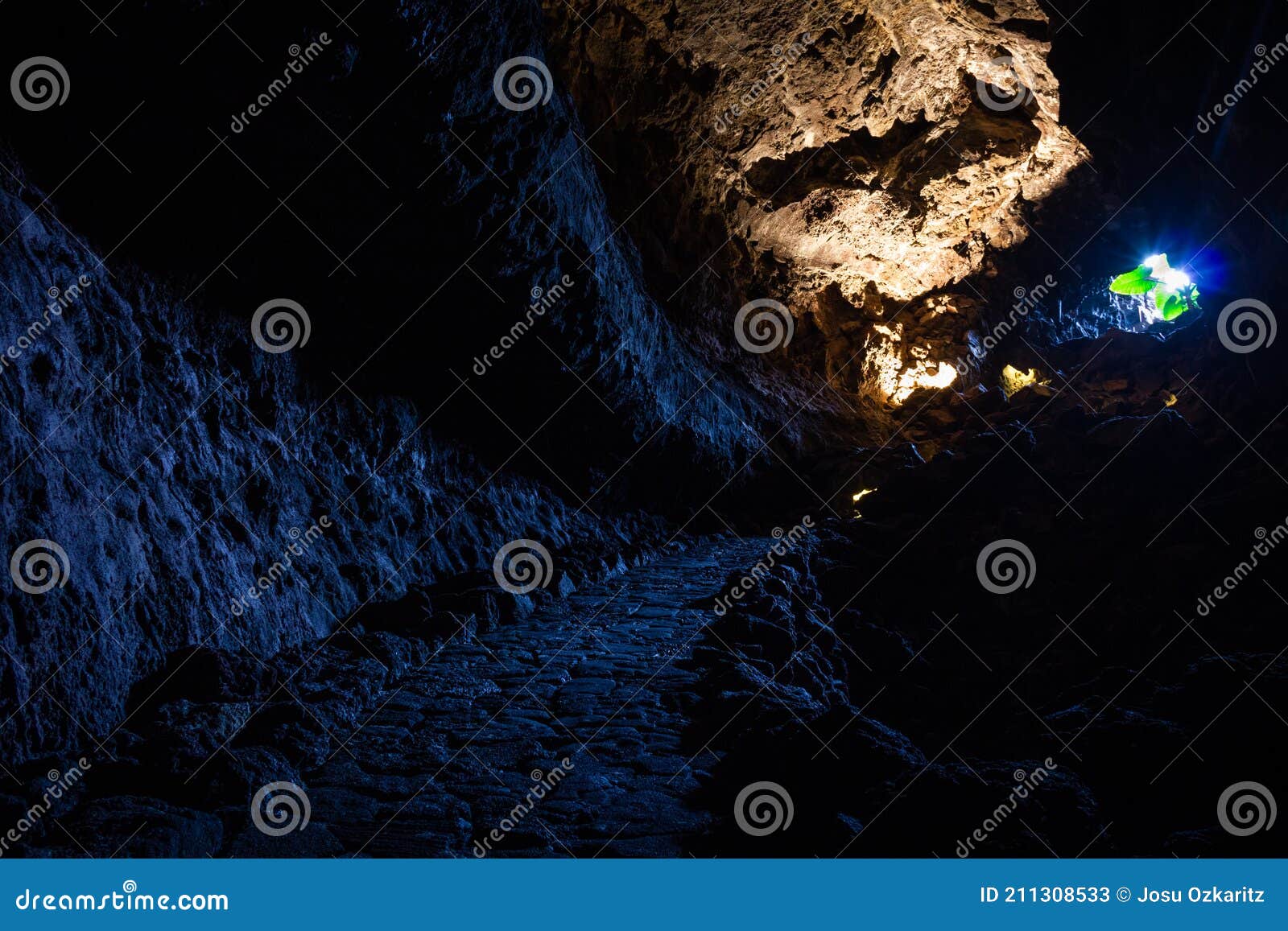 Light Entering through Hole on Dark Cave Stock Image - Image of escape ...