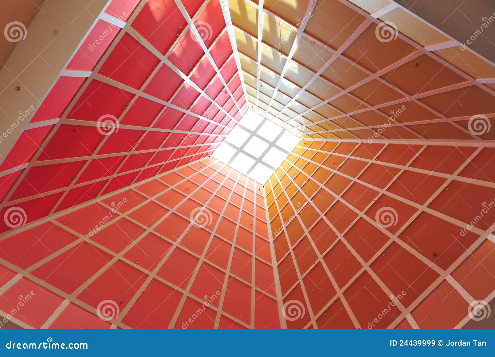 Light Entering a Pyramid Tunnel Stock Image - Image of converge ...