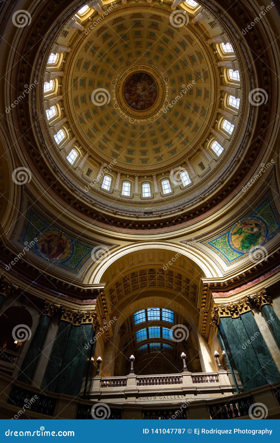 Light entering the rotunda stock image. Image of basilica - 141047787