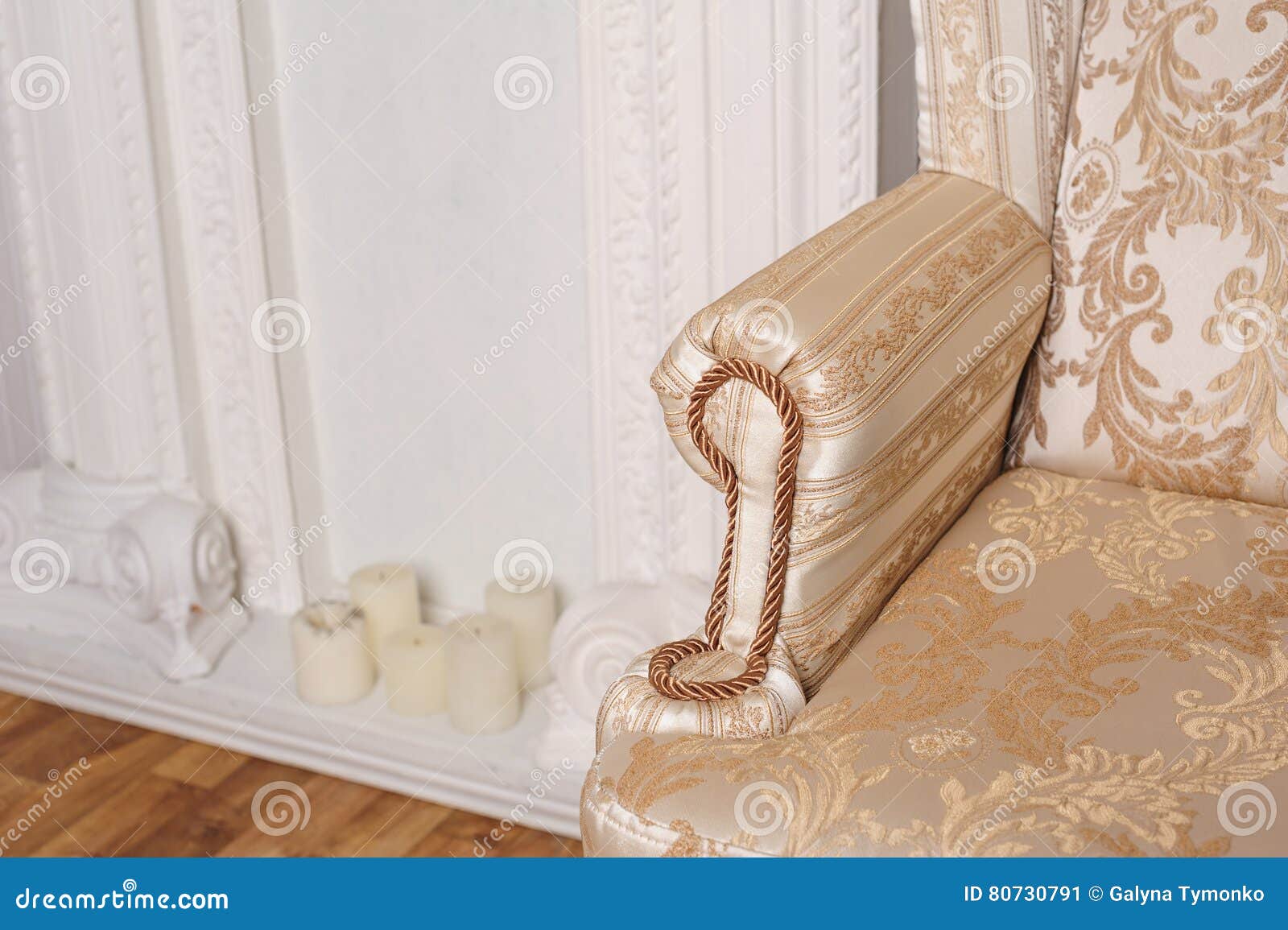 Light Fabric Sofa. Element Armrest Stock Image - Image of armrest, line ...