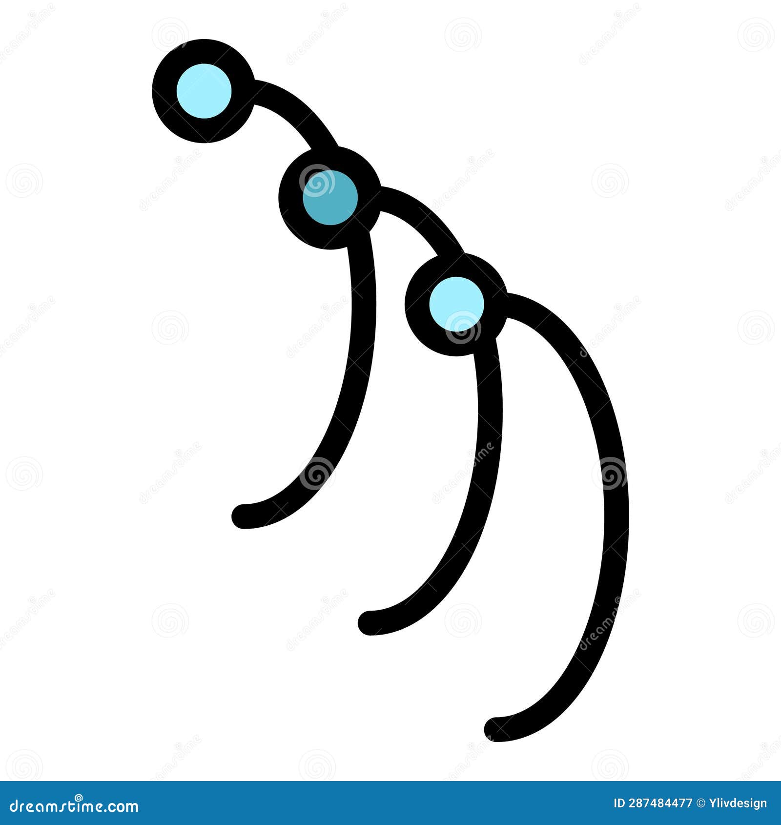 Light Fiber Optic Icon Vector Flat Stock Illustration - Illustration of ...