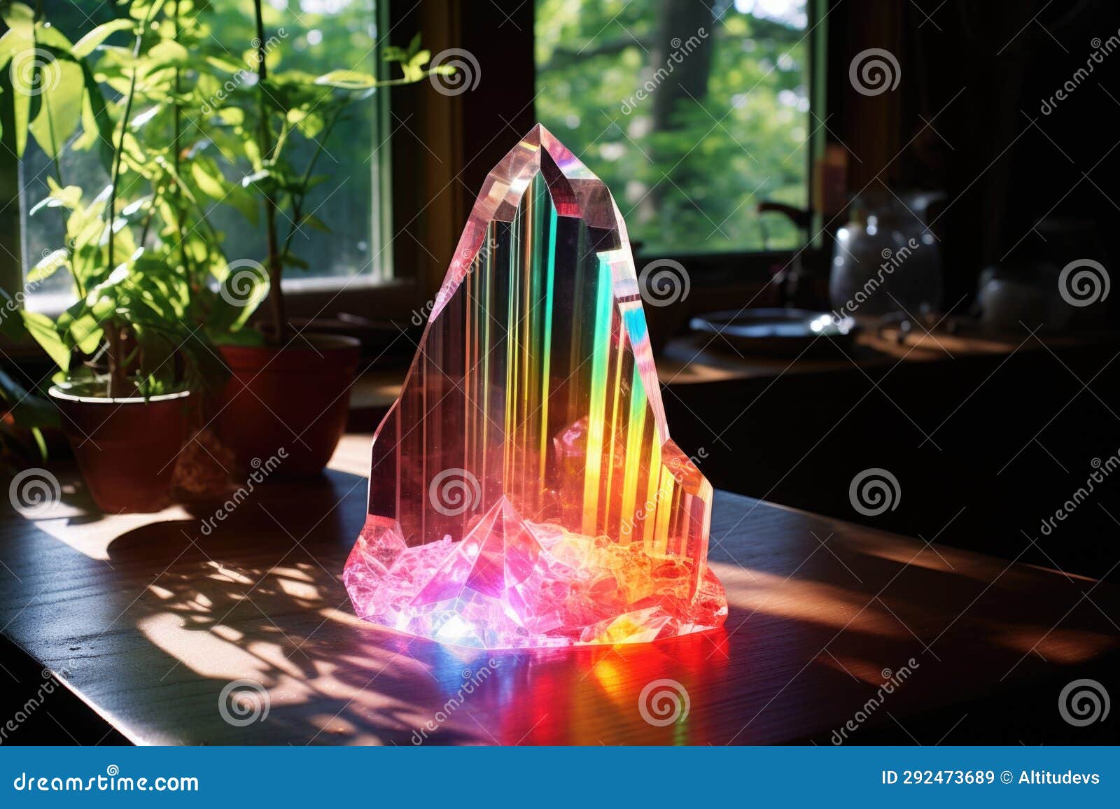 Light Filtered through a Prismatic Crystal Stock Image - Image of ...