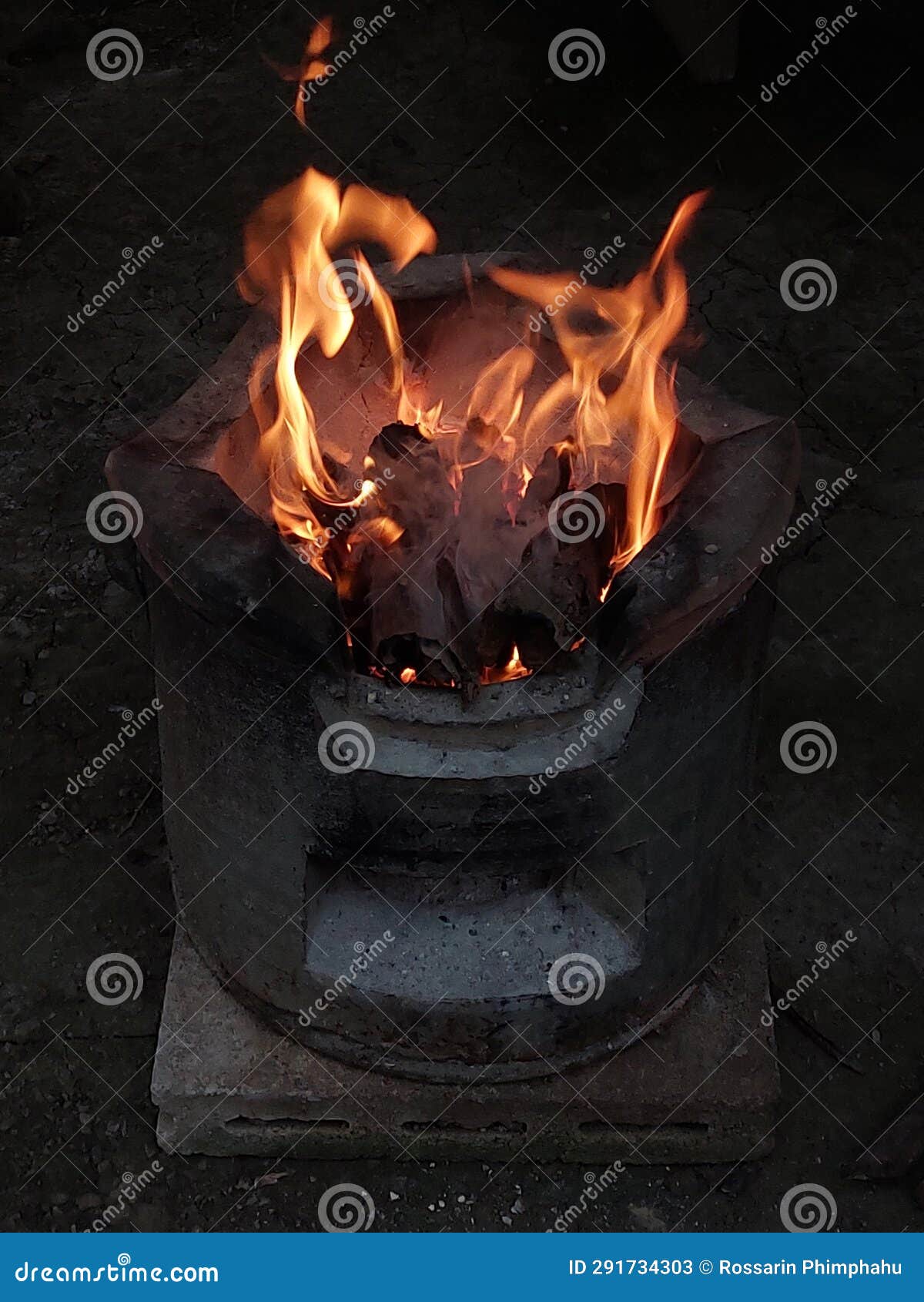 Light the Fire and Get Ready To Cook. Stock Image - Image of cook, fire ...