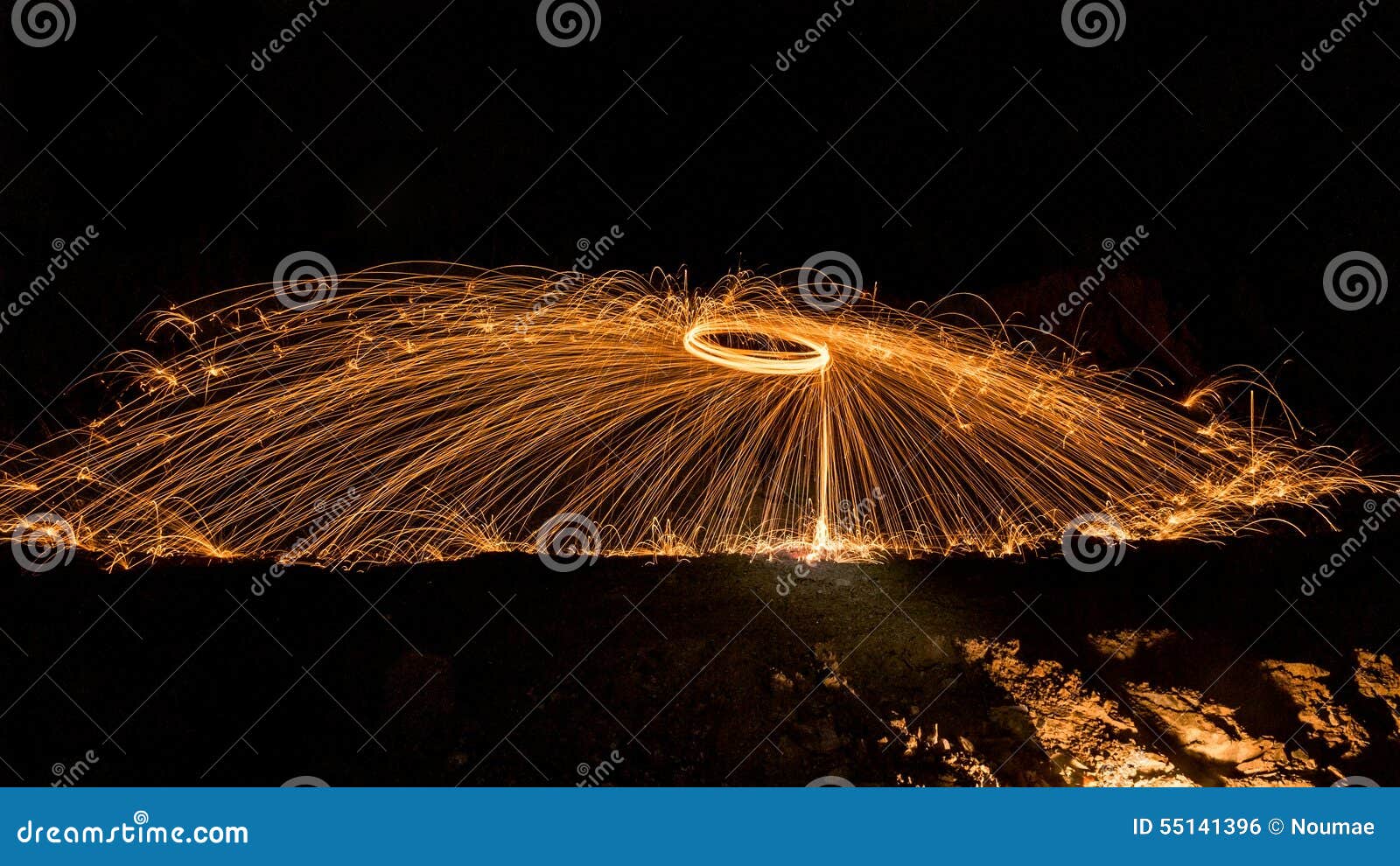 Light fire Spin stock photo. Image of night, abstract - 55141396