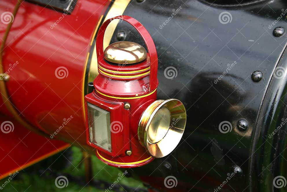 Light Fitted To Scale Model Steam Powered Traction Engine. Stock Photo ...