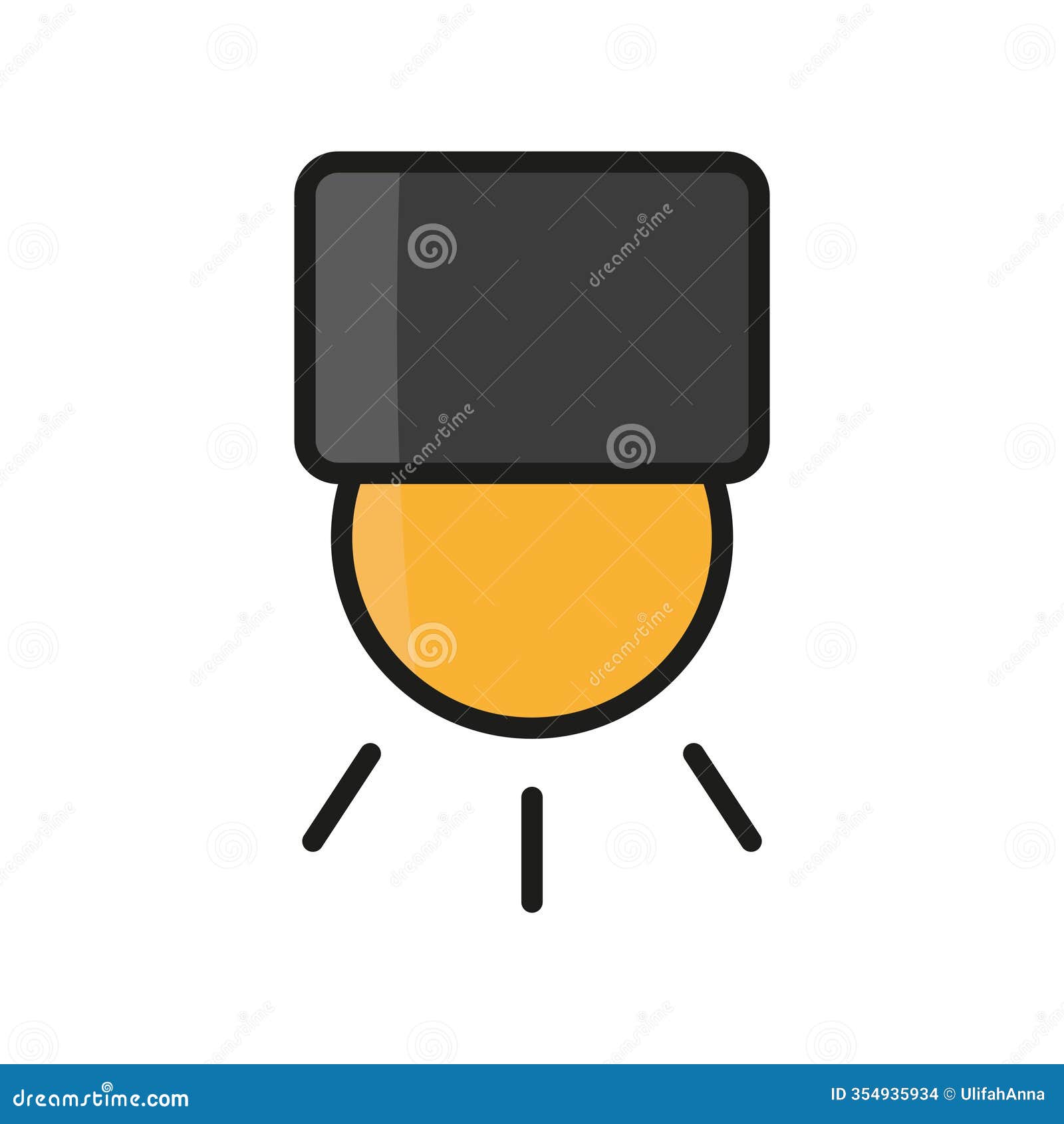 Light Fixture Bathroom Icon Vector Basic Design Simple And Modern ...