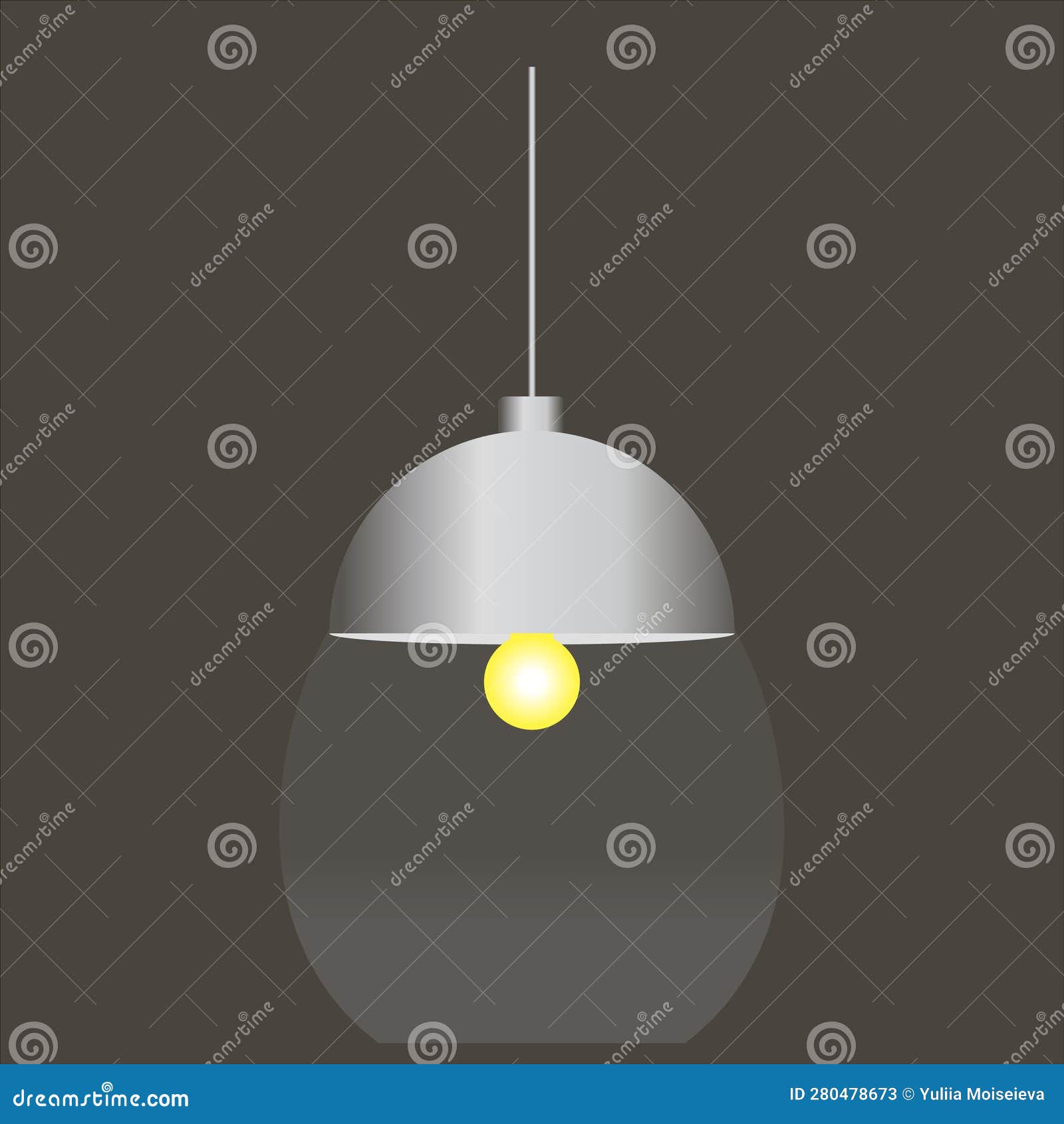 Light Fixture with Lamp Vector, Illustration, Symbol on White ...