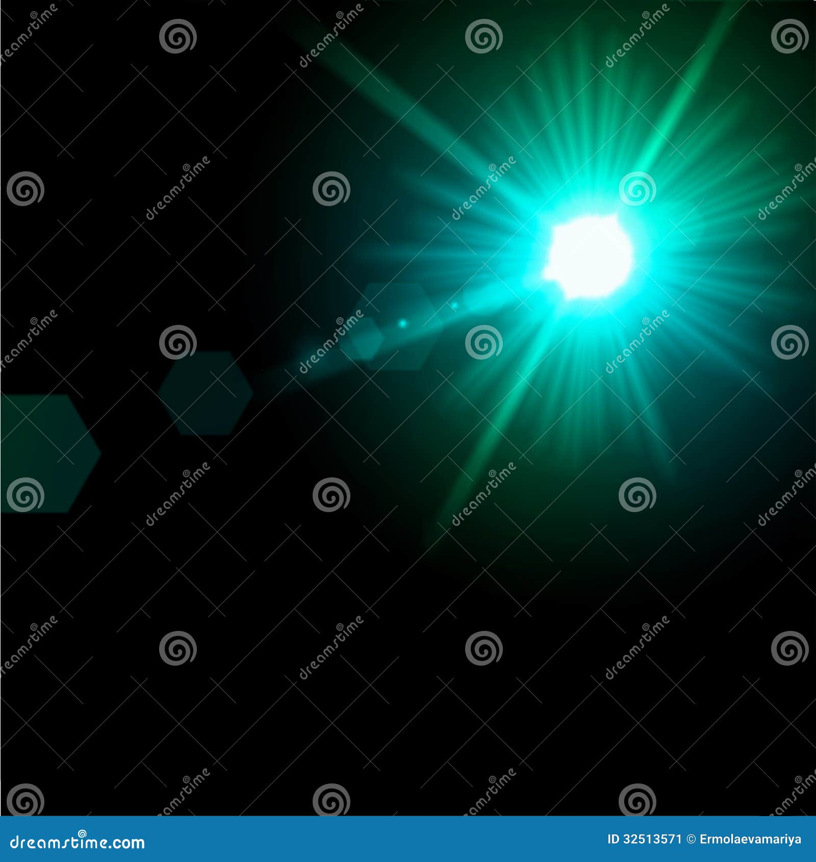 Light Flare Blue Effect. Vector Stock Vector - Illustration of ...