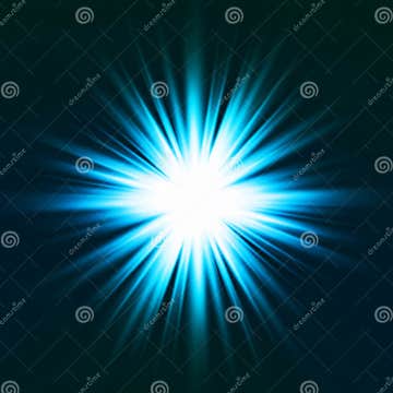 Light Flare Blue Effect. Vector Stock Vector - Illustration of beam ...