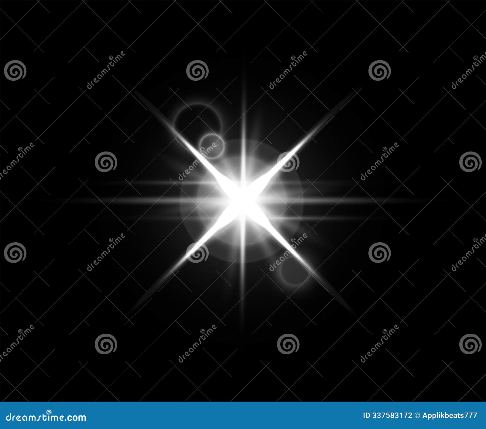 Light Flare Effect. Glowing White Realistic Sparkle Stock Illustration ...