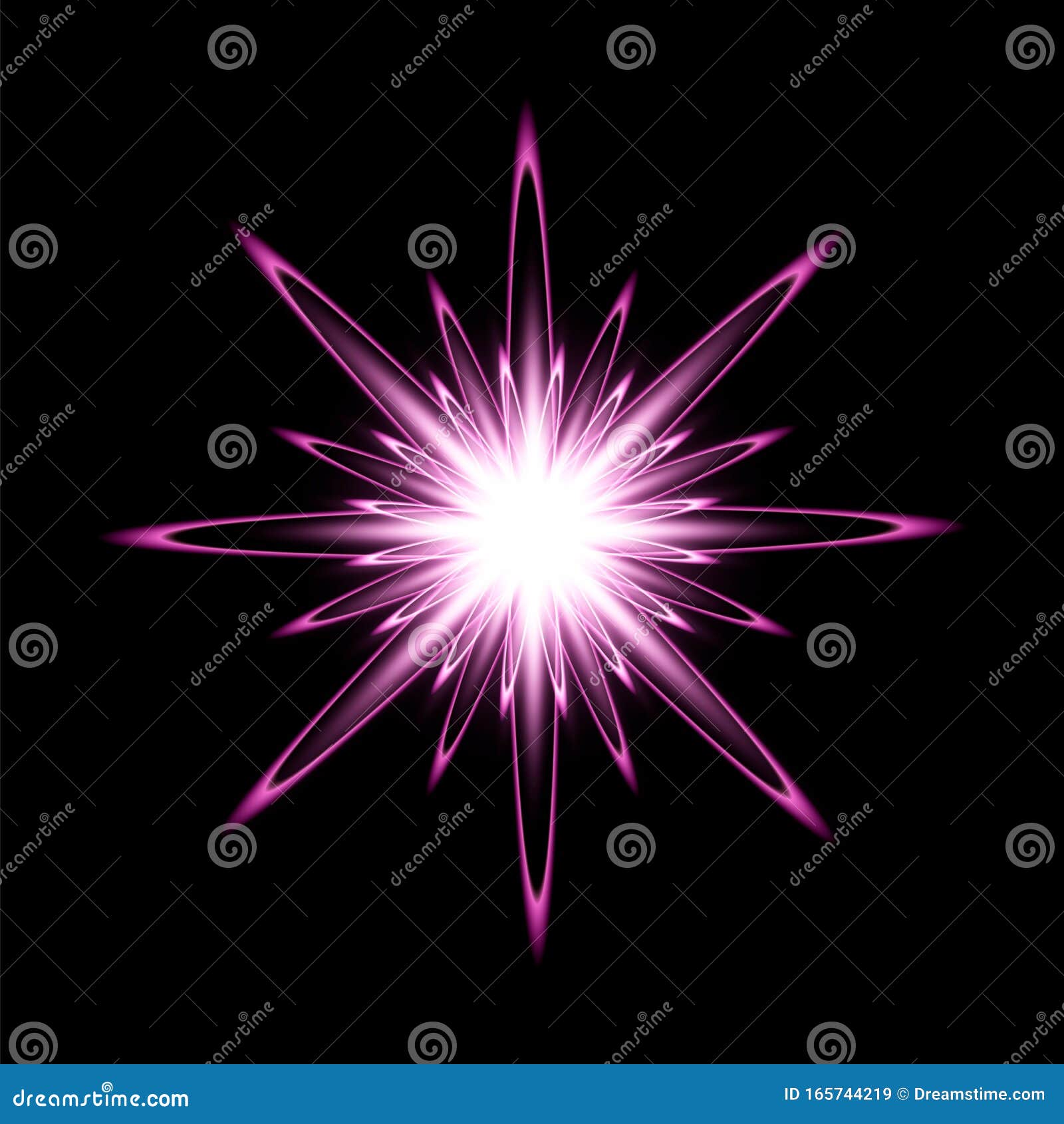 Light Flare Effect Isolated on Black Background. Violet Flare, Sparkles ...