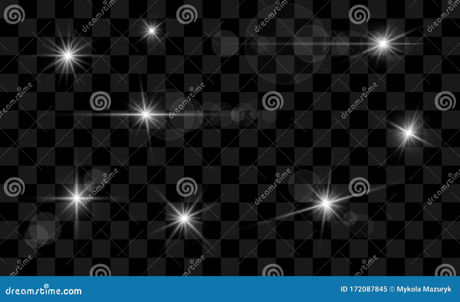 Light Flare Realistic Sparkles Vector Set Stock Vector - Illustration ...