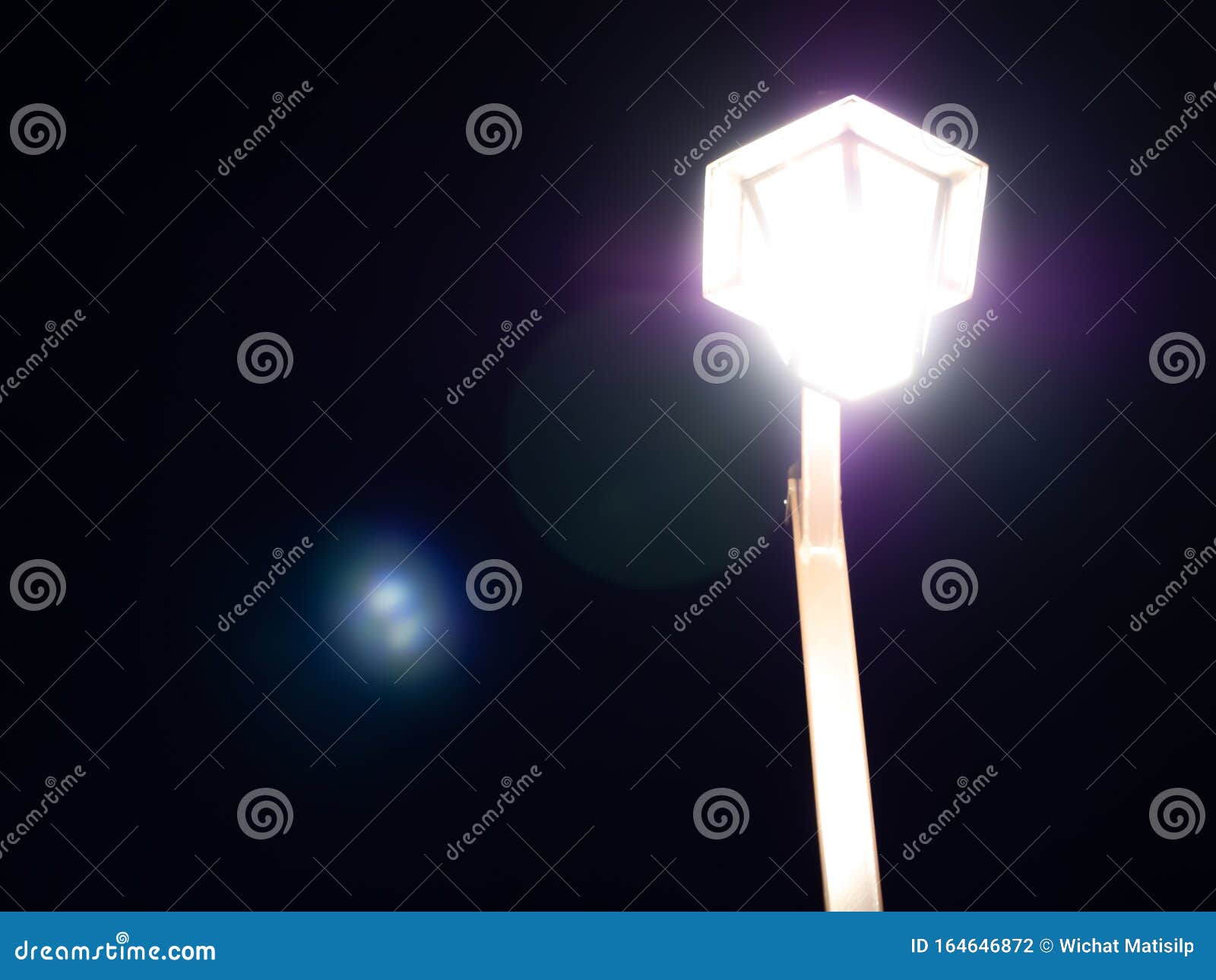 Light Flare Reflected Lamp stock photo. Image of bulb - 164646872