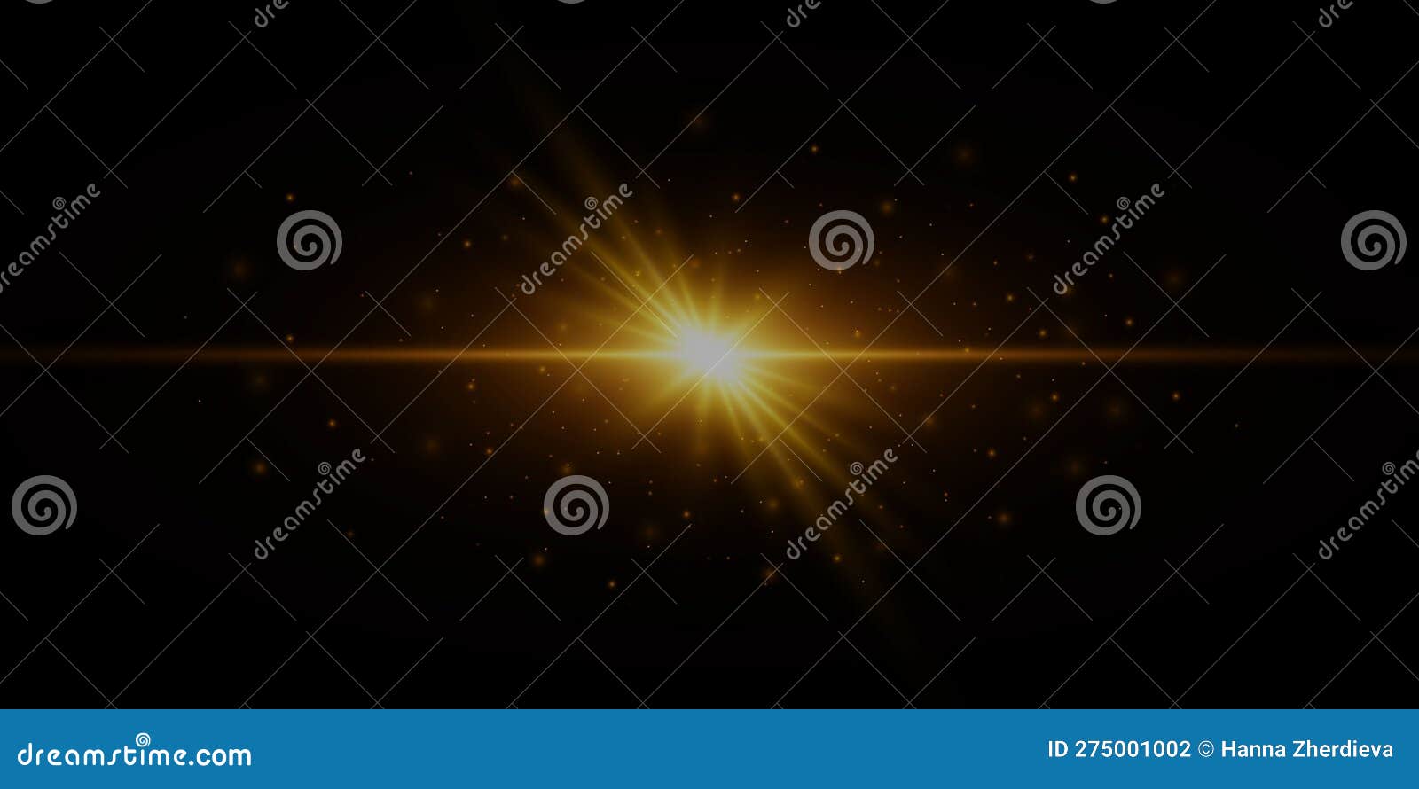 Light Flash Special Effect with Rays of Light and Magic Sparkles. Stock ...