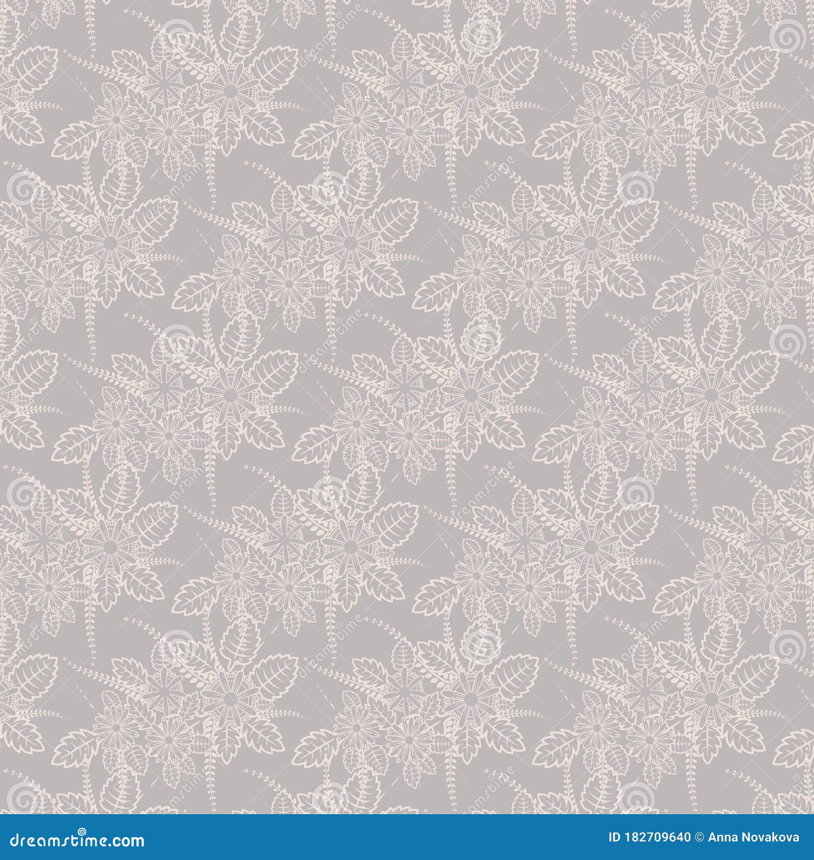 Light Floral Pattern. Floral Ornament in Beige Colors. Stock Vector ...