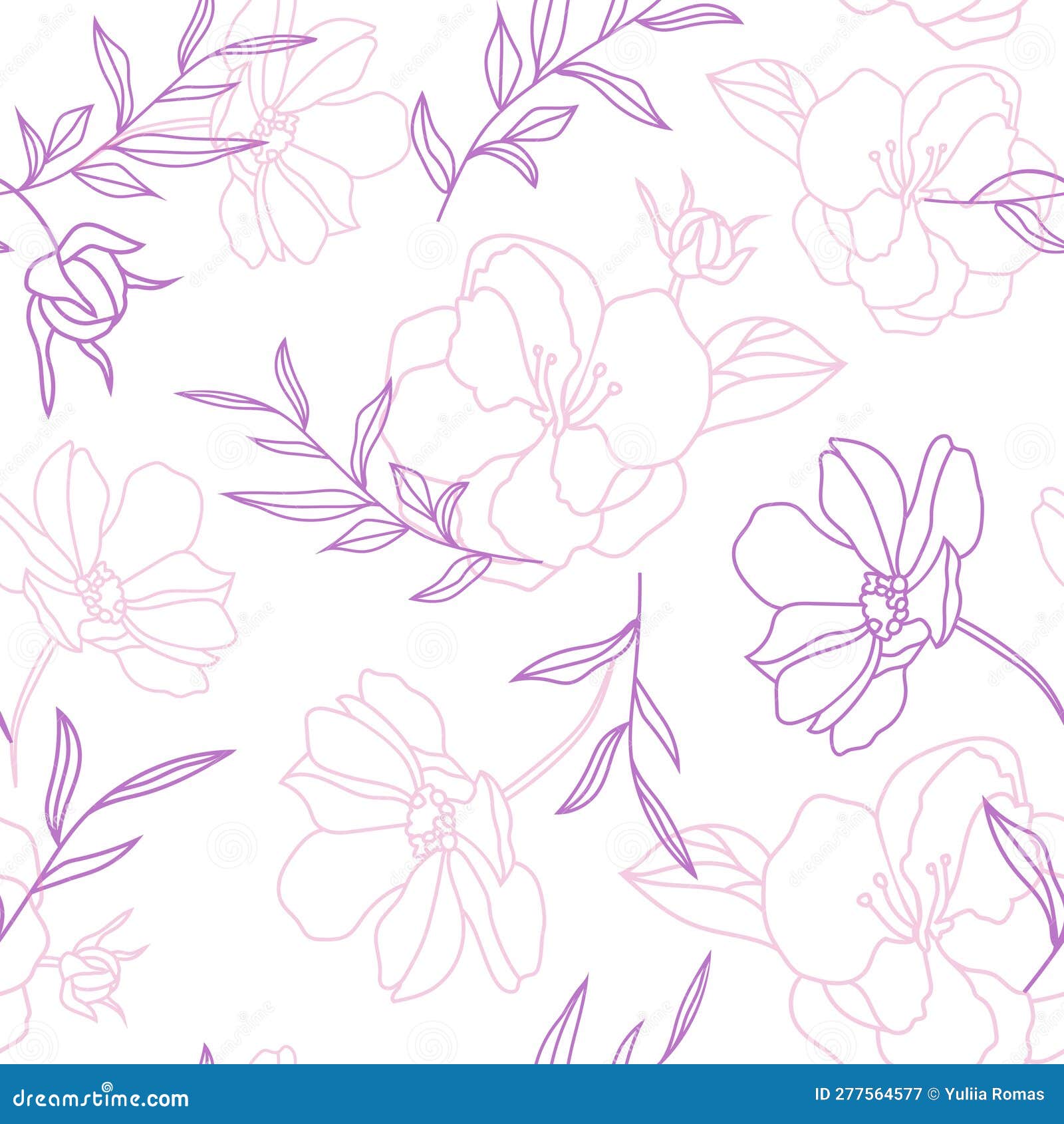 Light Flowers Seamless Pattern. Stock Vector - Illustration of element ...
