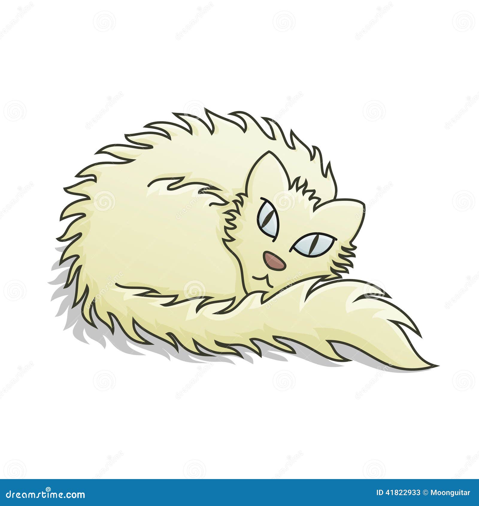 Light Fluffy Cat Vector Illustration Stock Vector - Illustration of ...