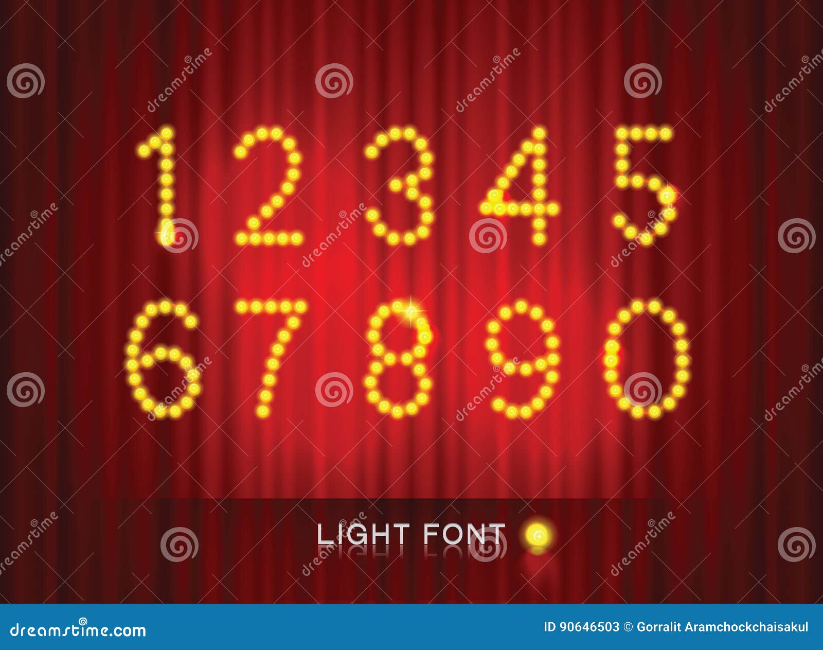 Light Font Spotlight Vector Stock Vector - Illustration of curtain ...