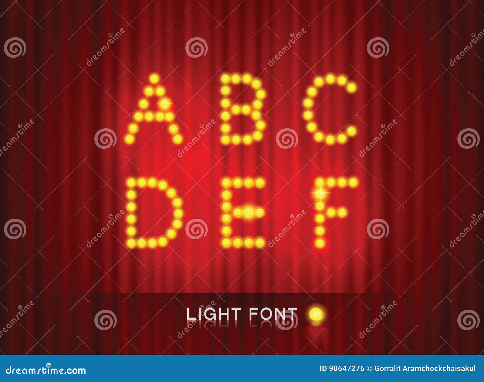 Light Font Spotlight Vector | CartoonDealer.com #90647276