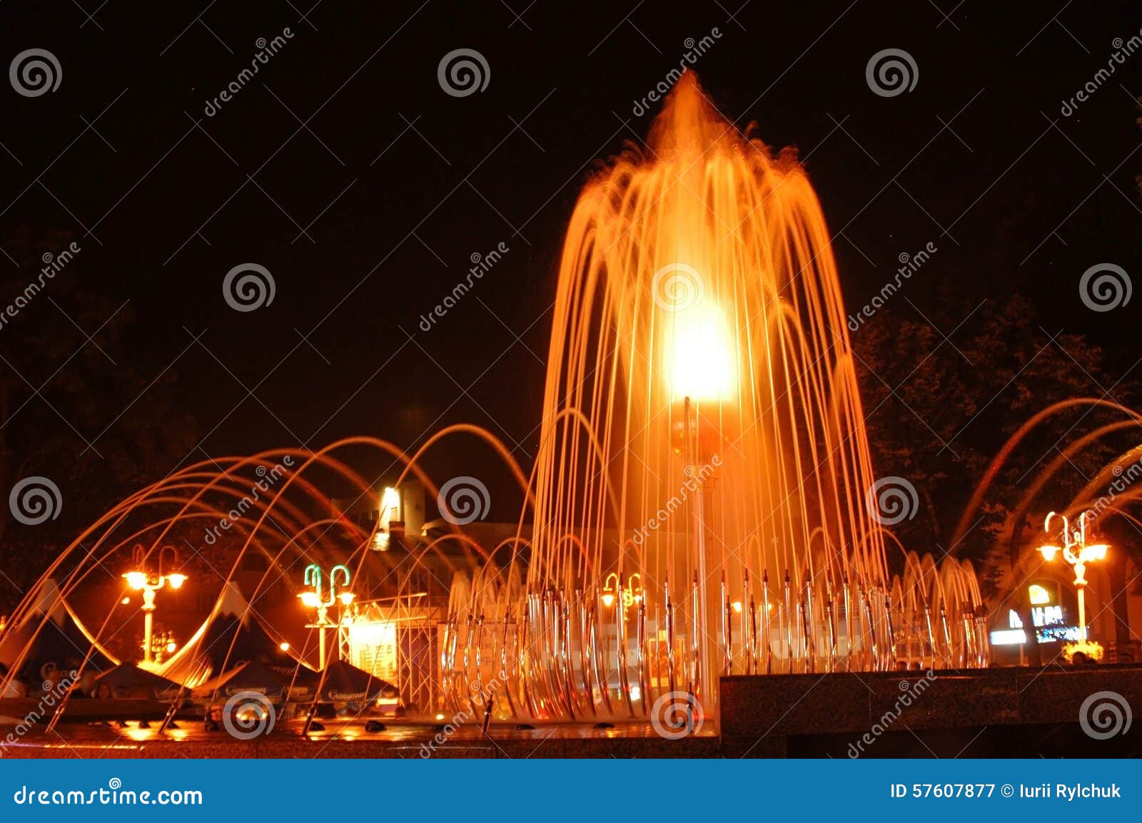 Light fountain stock image. Image of frankivsk, lighting - 57607877