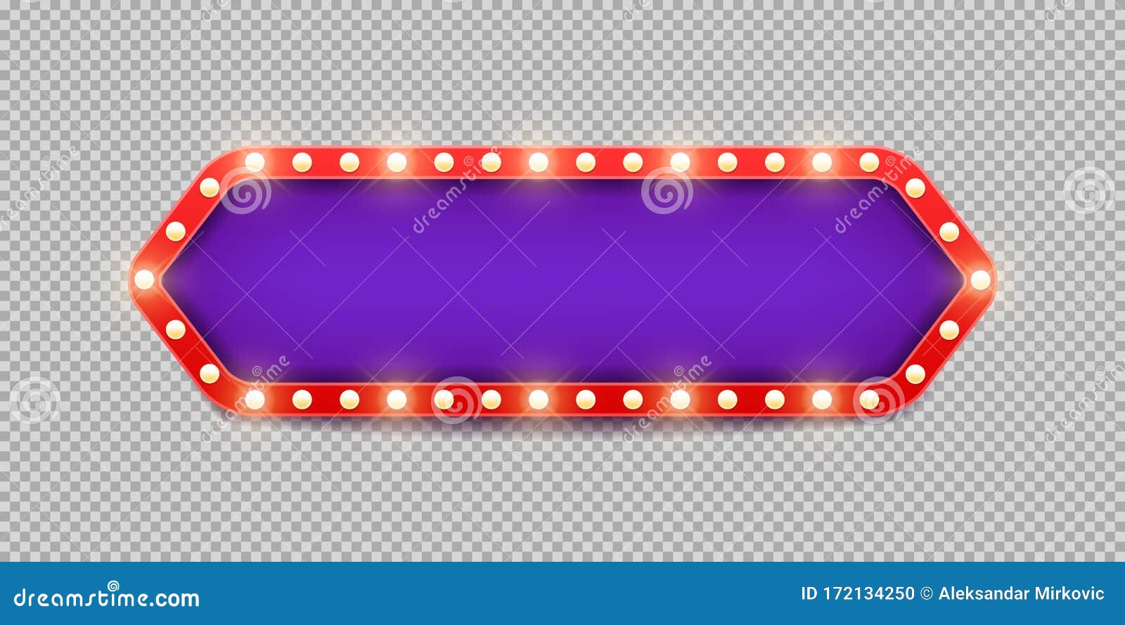 Light Frame Retro Banner stock vector. Illustration of sign - 172134250