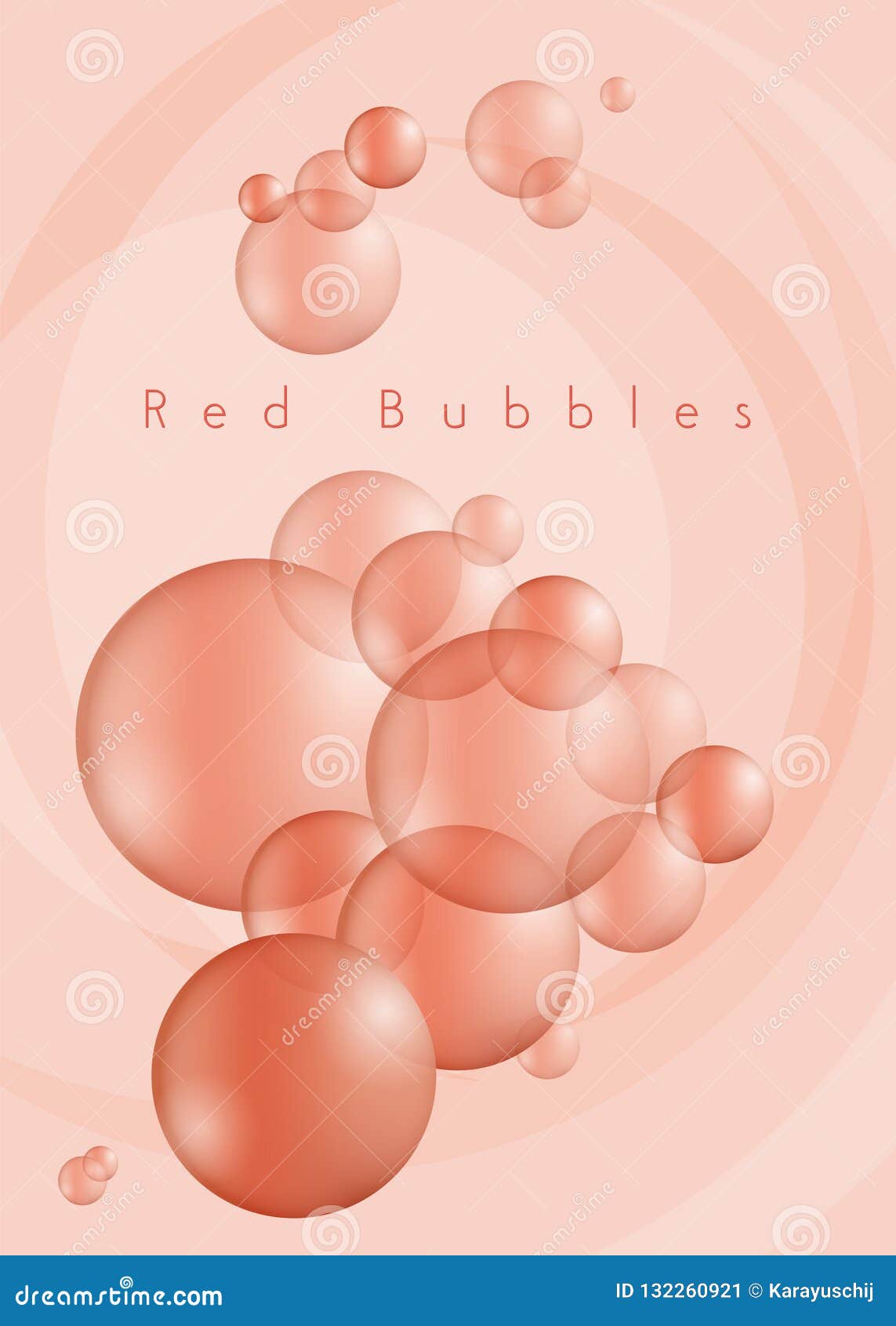 Red Bubbles stock vector. Illustration of shiny, transparent - 132260921