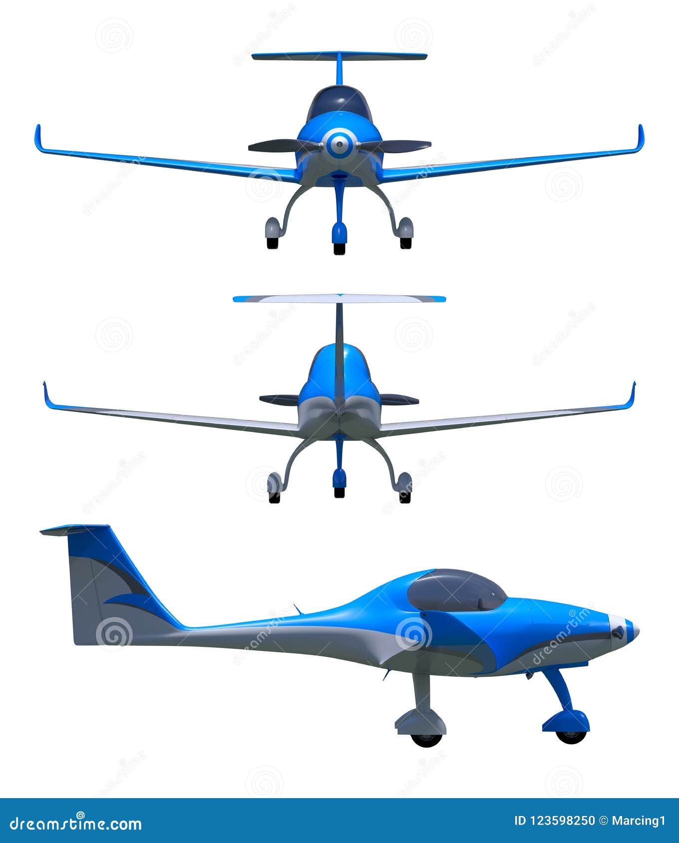 General Aviation Aircraft Render Stock Image | CartoonDealer.com #52007221