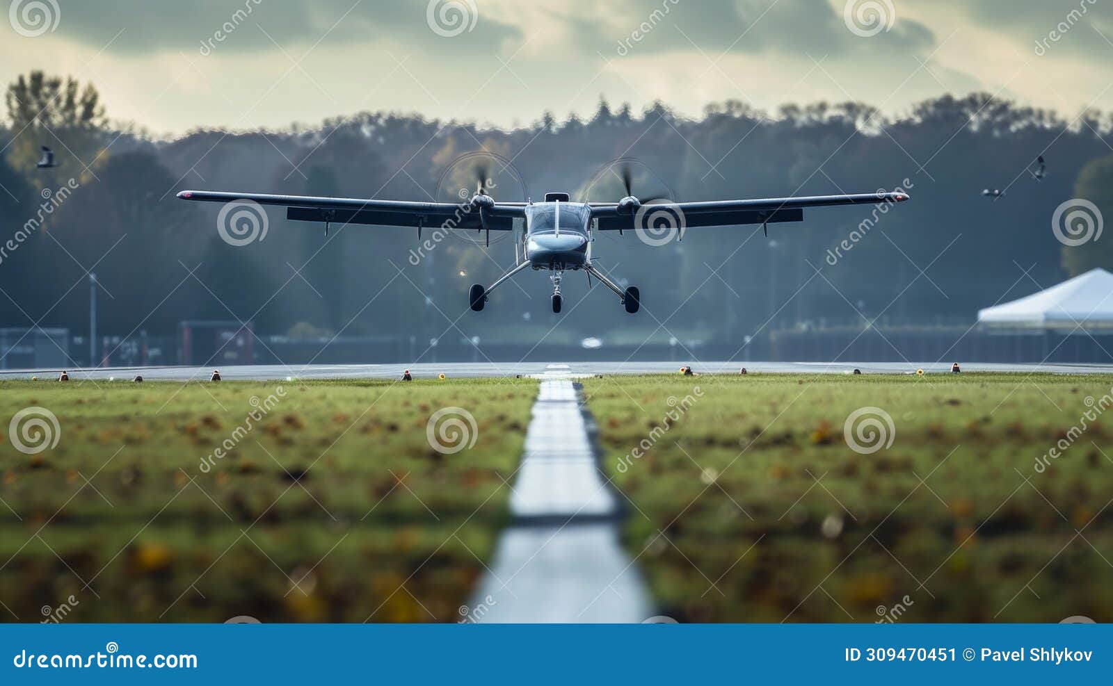 Light General Aviation Plane. Single Engine Airplane with Propeller ...