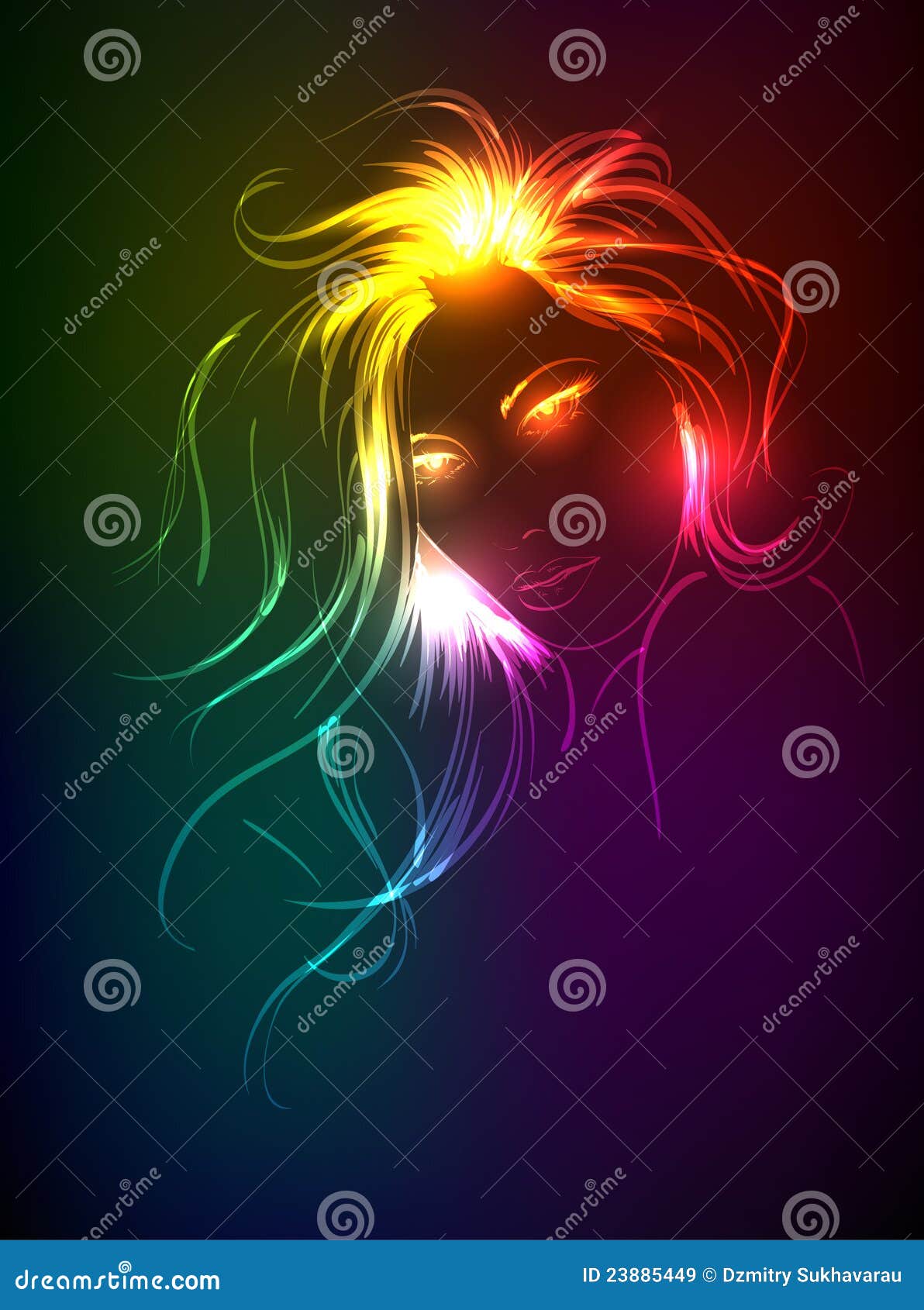 A light girl s stock vector. Illustration of light, glitter - 23885449