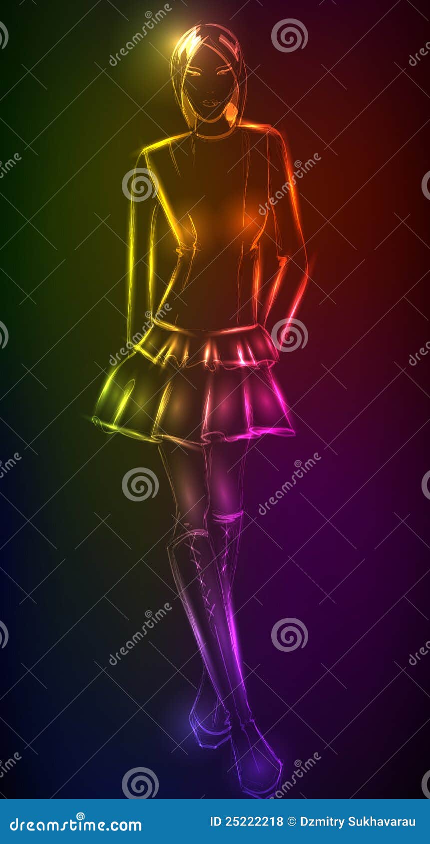 A light girl s stock vector. Illustration of collection - 25222218