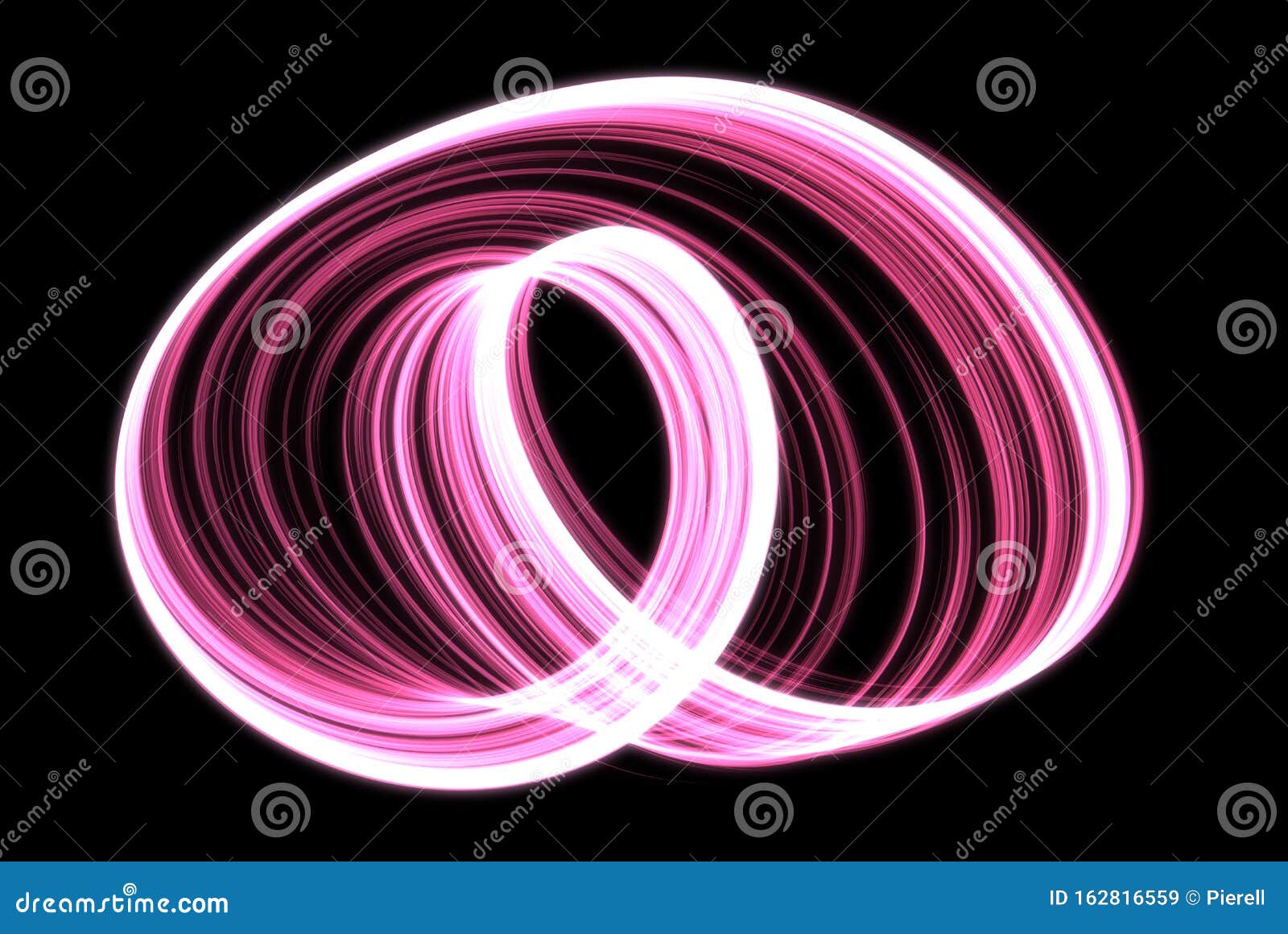 Light Glow Abstract Effect Black Background. 3d Illustration, 3d ...