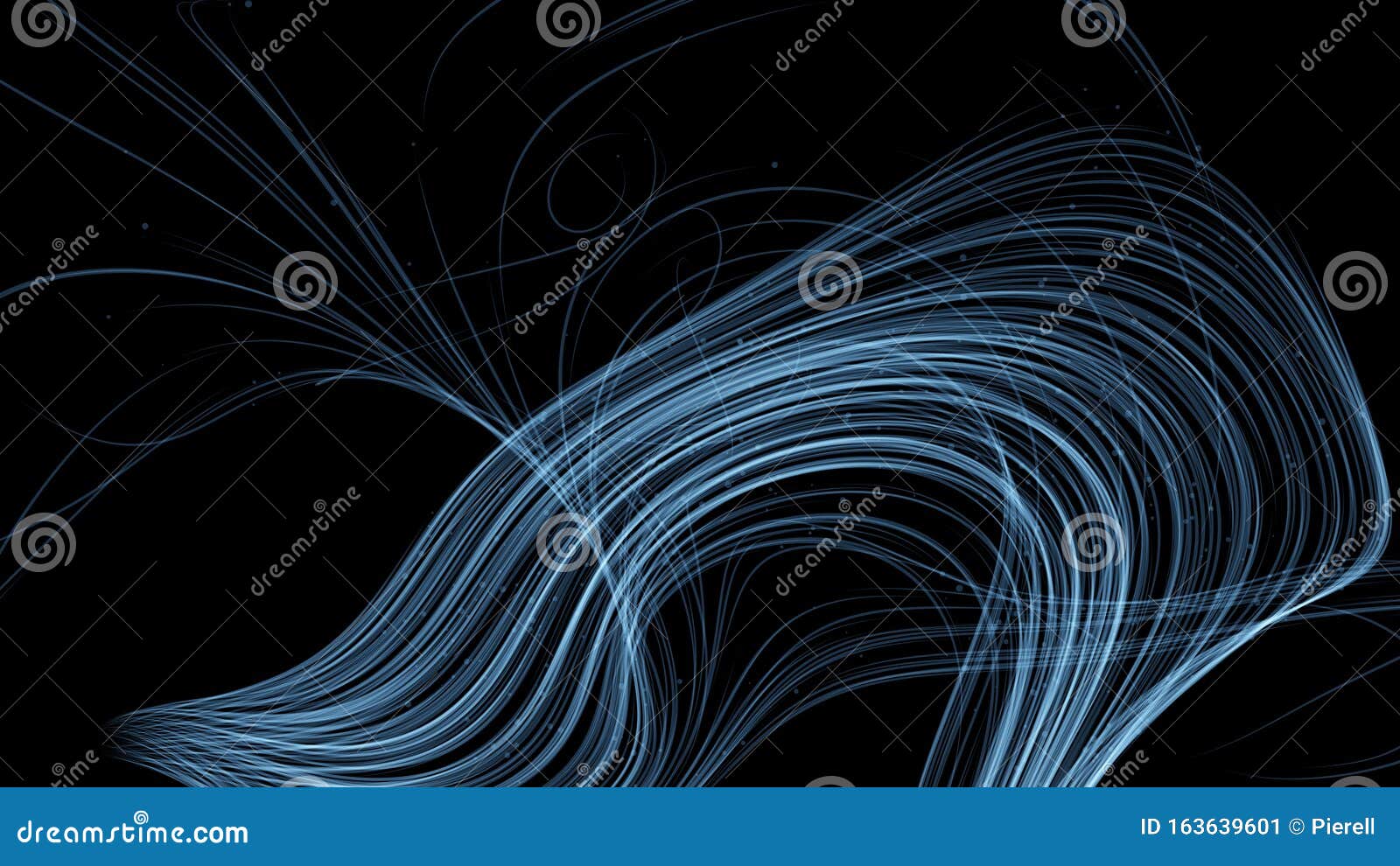 Light Glow Abstract Effect Black Background. 3d Illustration, 3d ...