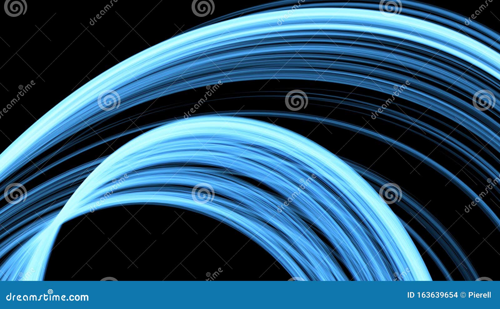 Light Glow Abstract Effect Black Background. 3d Illustration, 3d ...