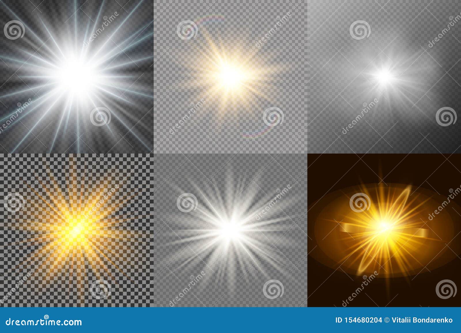 Light Glow Effect Stars. Vector Sparkles on Transparent Background ...