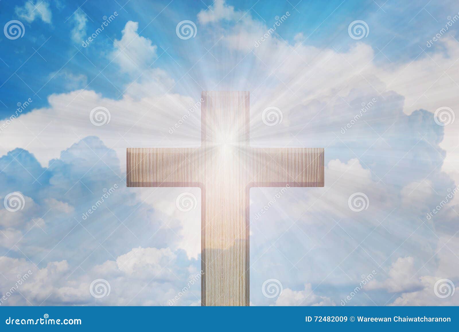 Light of God, Light and Cross, Light from Sky or Heaven Shine Stock ...