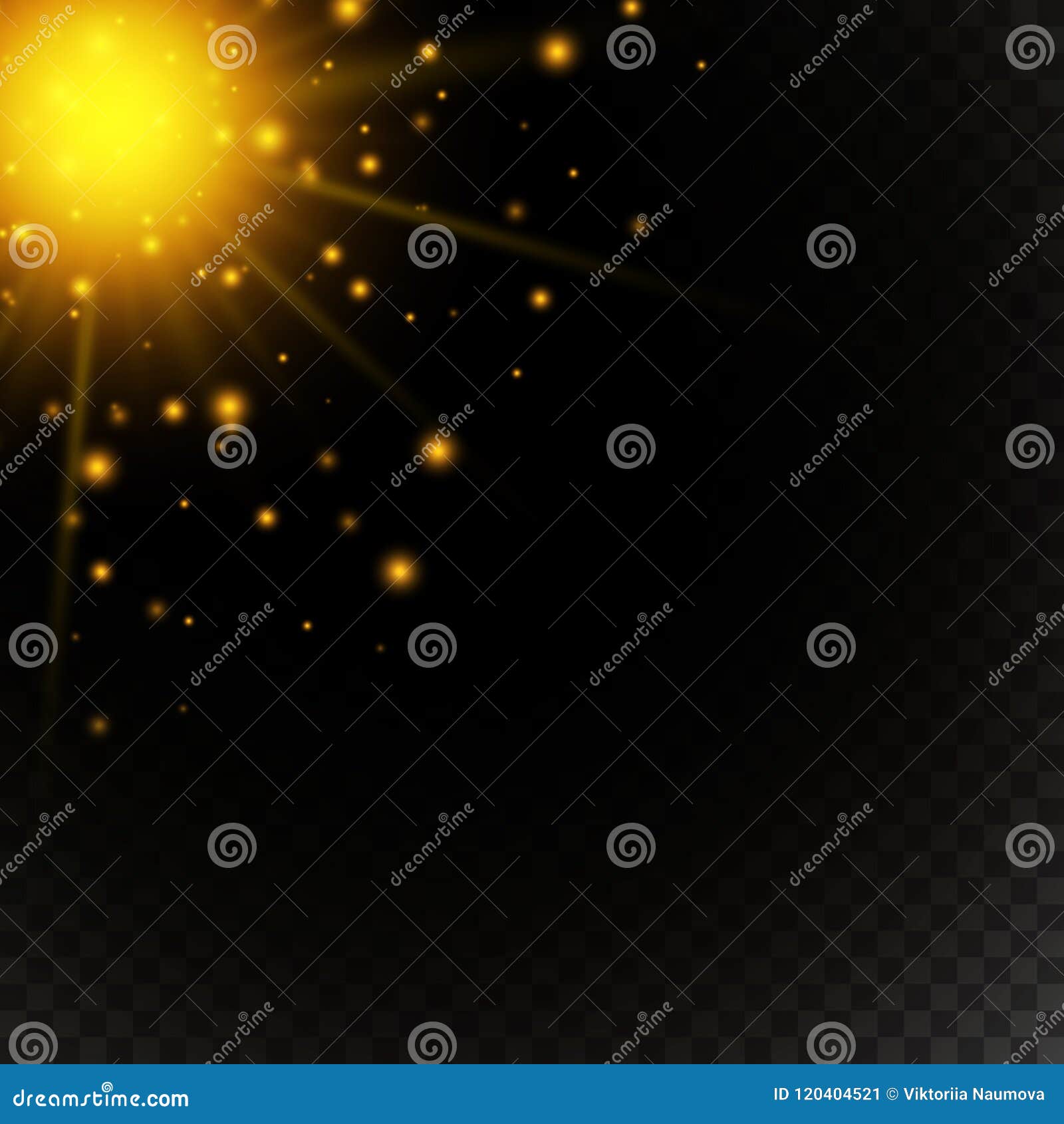 Light Gold Flare Special Effect. Vector Illustration Stock Vector ...