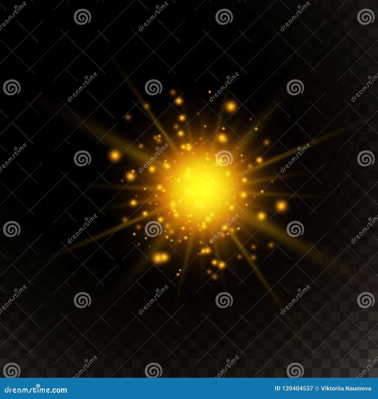 Light Gold Flare Special Effect. Vector Illustration Stock Vector ...
