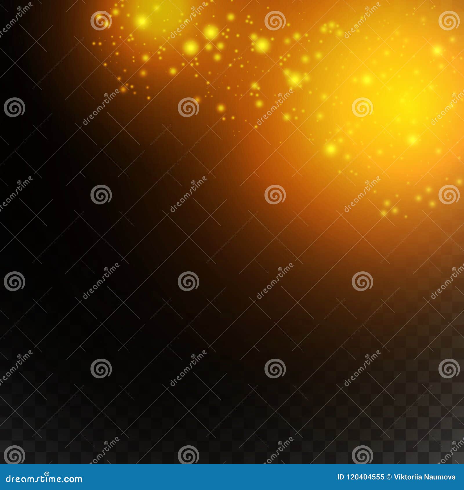 Light Gold Flare Special Effect. Vector Illustration Stock Vector ...